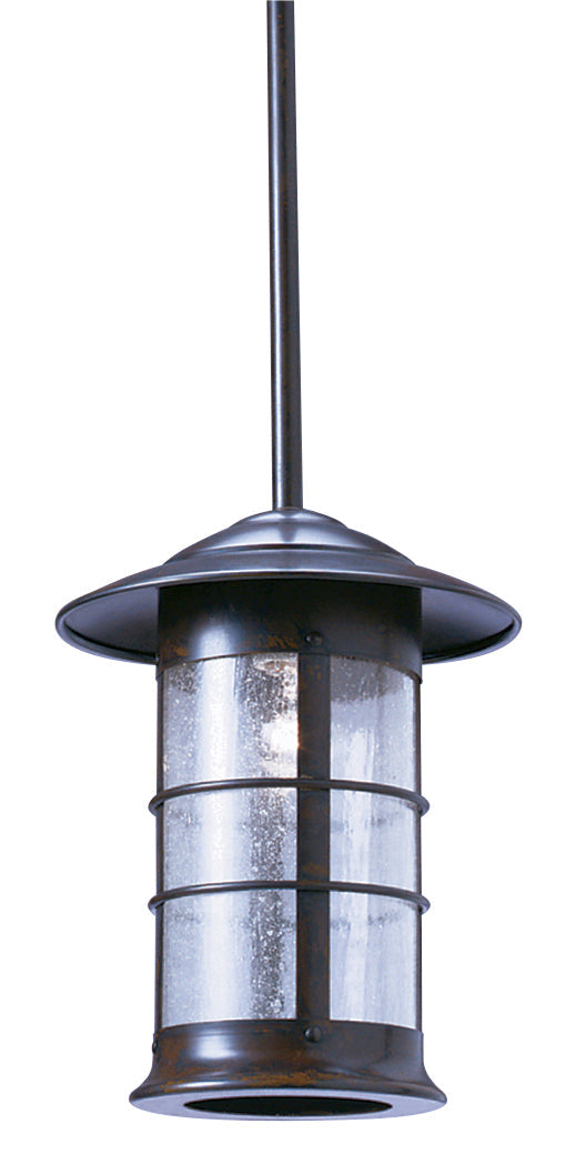 Arroyo Craftsman Newport 9" Pewter Long Body Stem Mount With Tan Glass – Lamps Depot