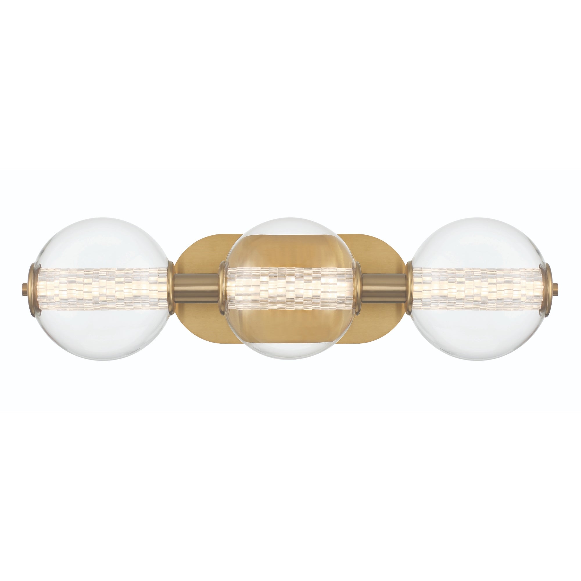 Eurofase Lighting Atomo 25" 3-Light Gold Dimmable LED Wall Sconce With – Lamps Depot