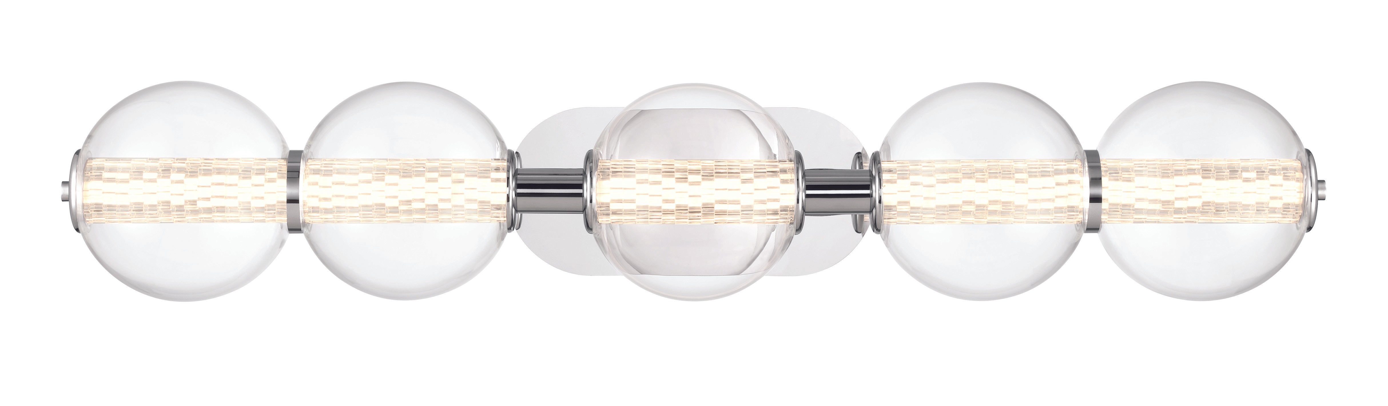 Eurofase Lighting Atomo 38" 5-Light Integrated LED Clear Glass Shade C – Lamps Depot