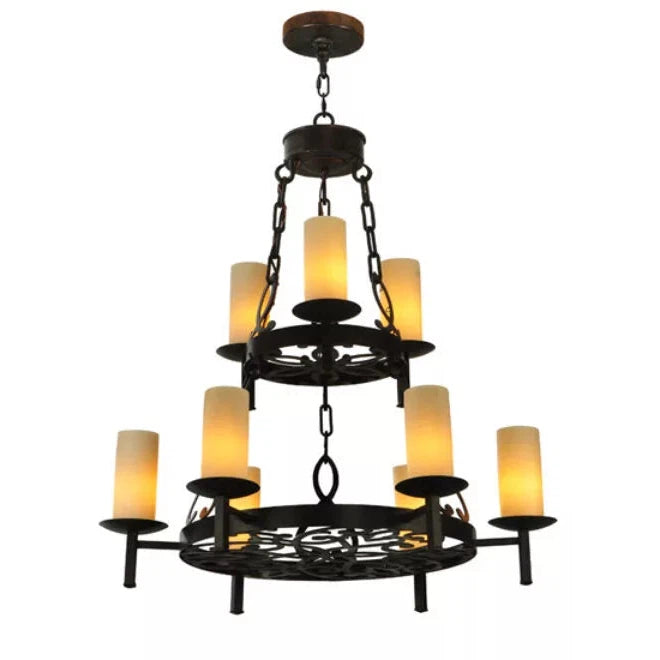 2nd Ave Lighting 33″ Wide Newcastle 9 Light Two Tier Chandelier – Lamps ...