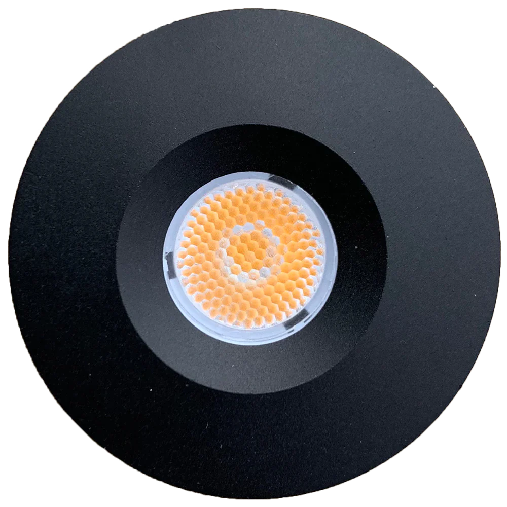 Abba Lighting 1.5W DC 12V LED Round 5000K Black Puck/Cabinet Light ...