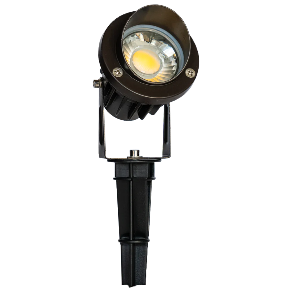 Abba Lighting 7W AC/DC 12V COB IP65 5000K Aluminum Black Spot Light ...