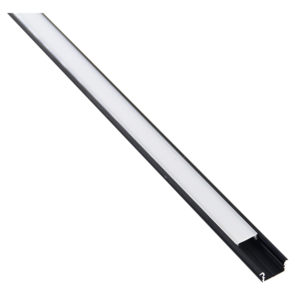 Abba Lighting Aluminum Rectangular Channel LED Strip Light Black Cover ...