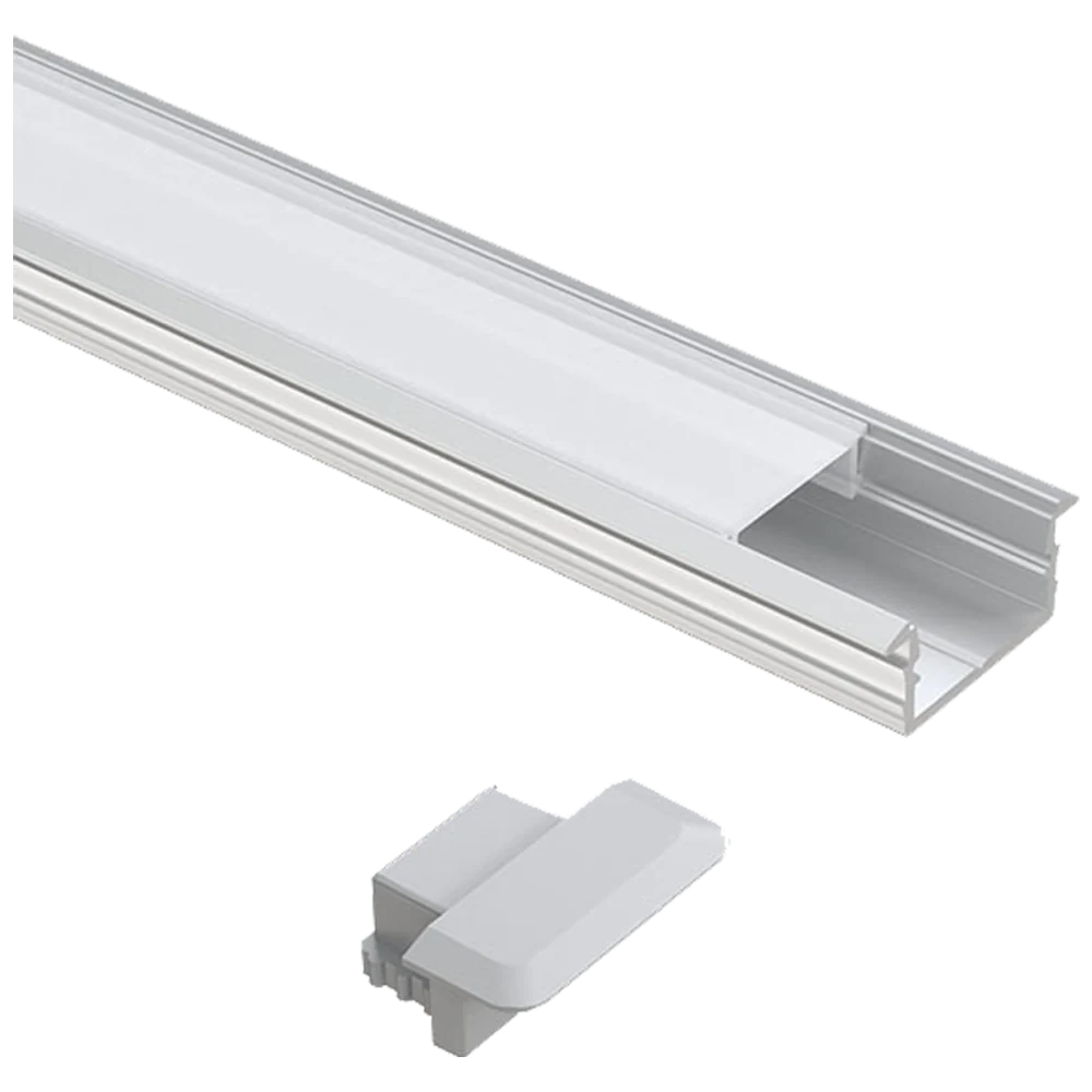 Abba Lighting Aluminum Rectangular Channel LED Strip Light Cover End C ...
