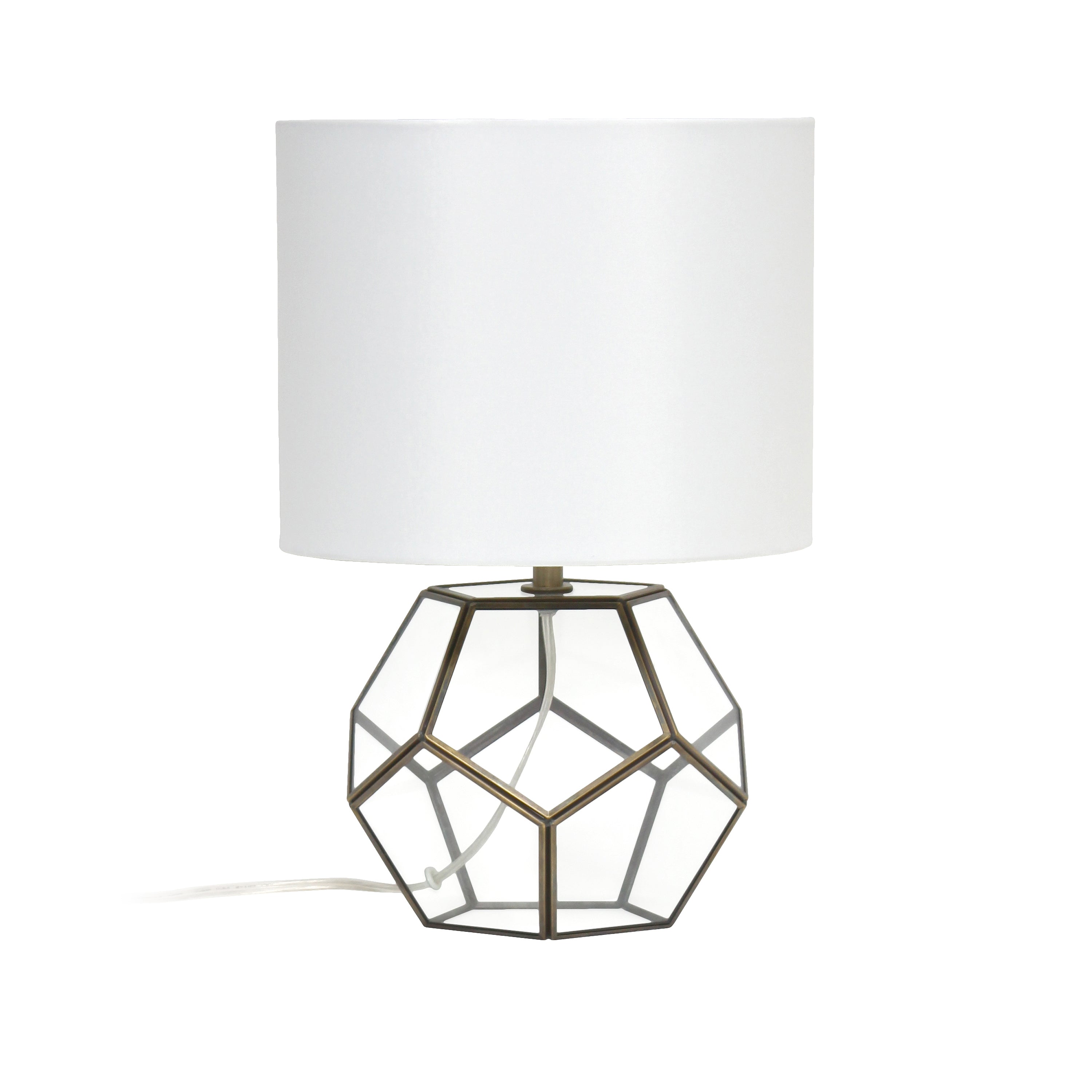 All The Rages Lalia Home Brass Transparent Octagonal Table Lamp – Lamps ...