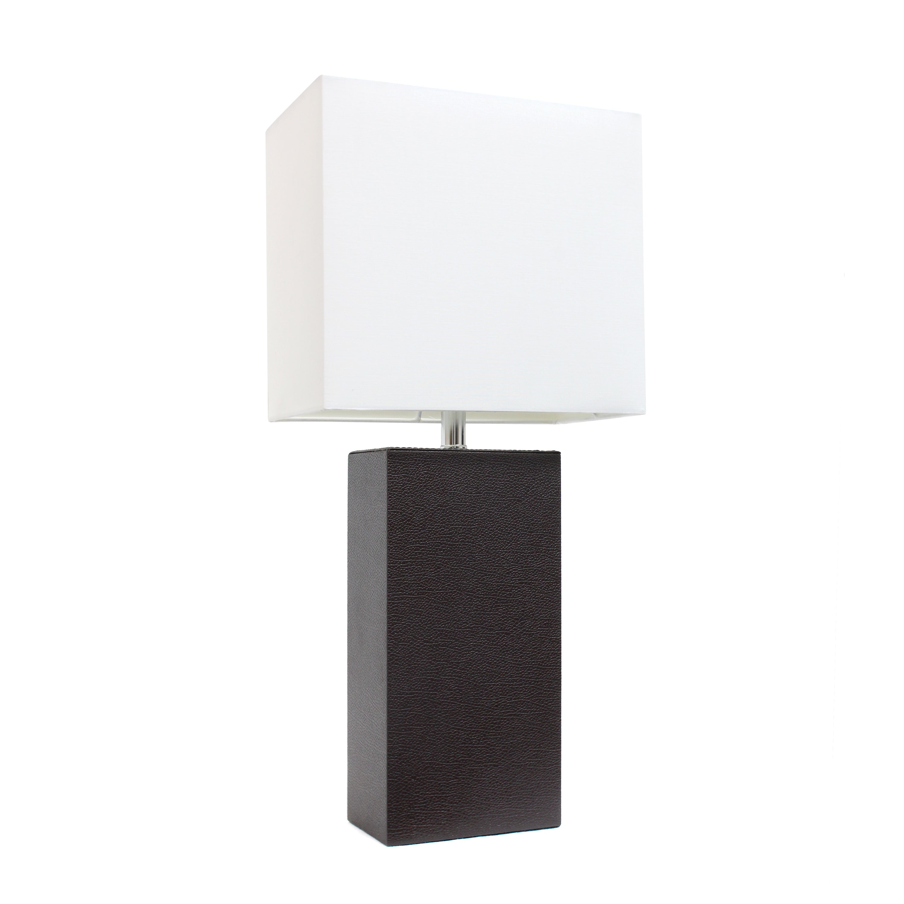 All The Rages Lalia Home Lexington 21" Espresso Brown Leather Base Mod ...