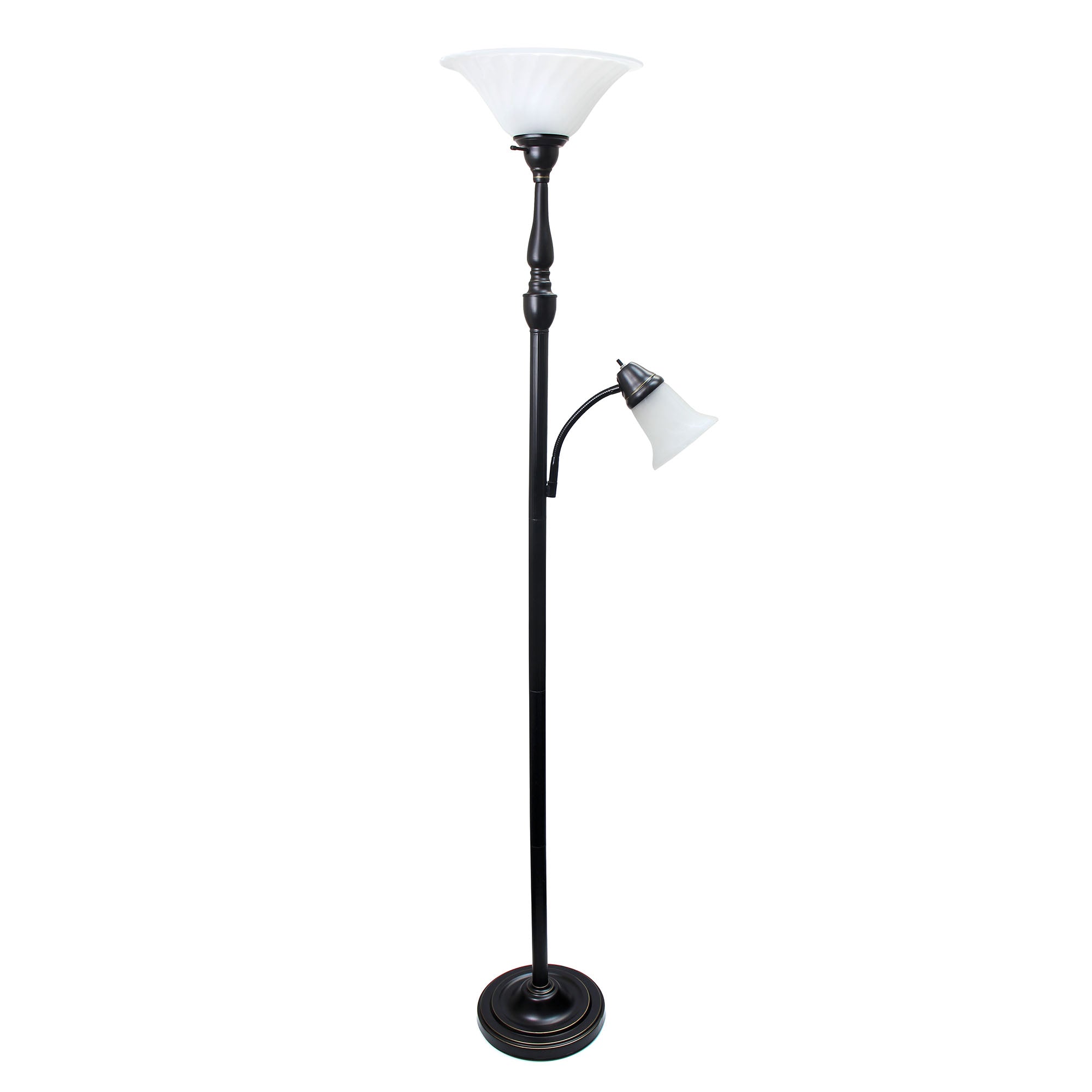 All The Rages Lalia Home Restoration Bronze Torchiere Floor Lamp With ...