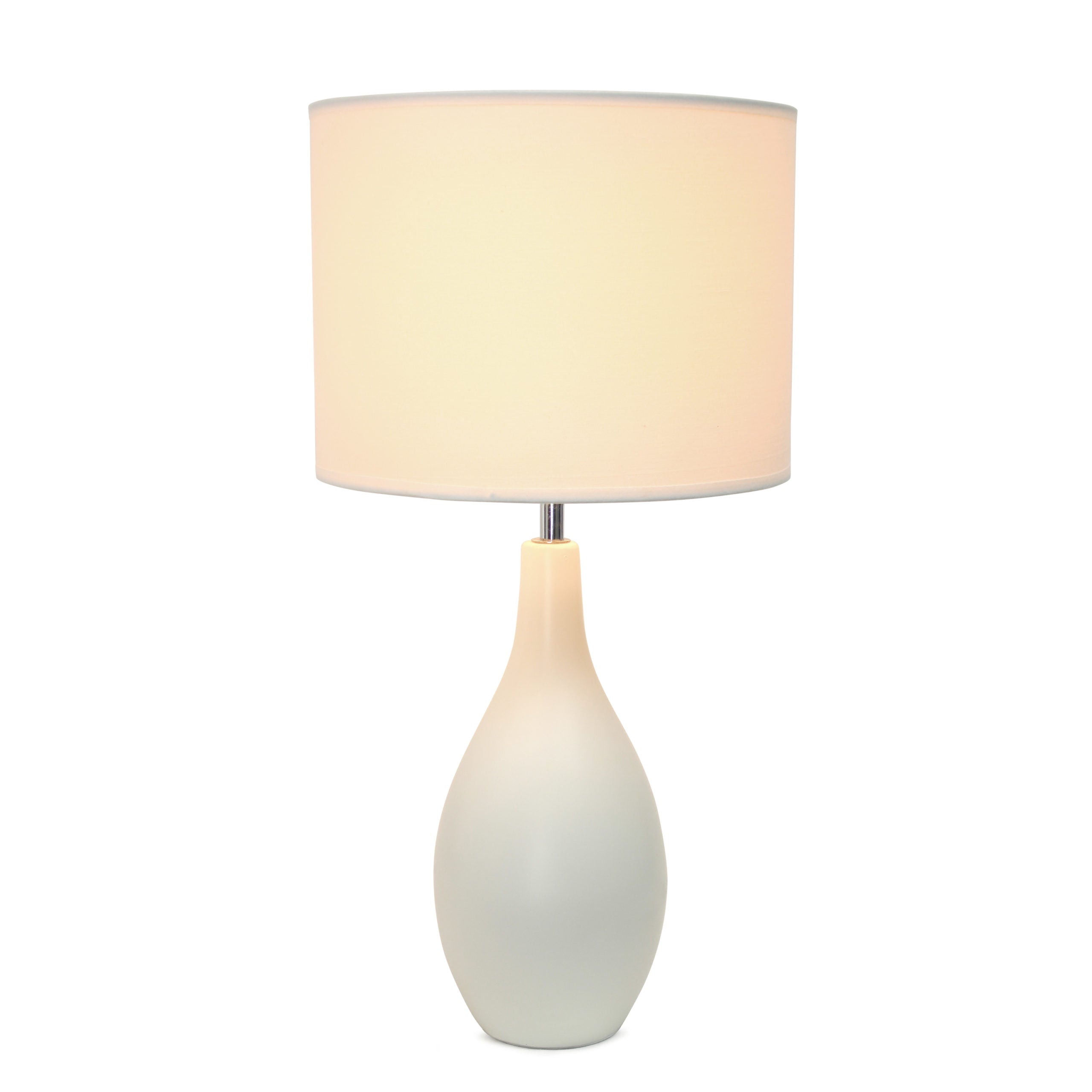 All The Rages Simple Designs Off White Finish Oval Bowling Pin Base Ce ...