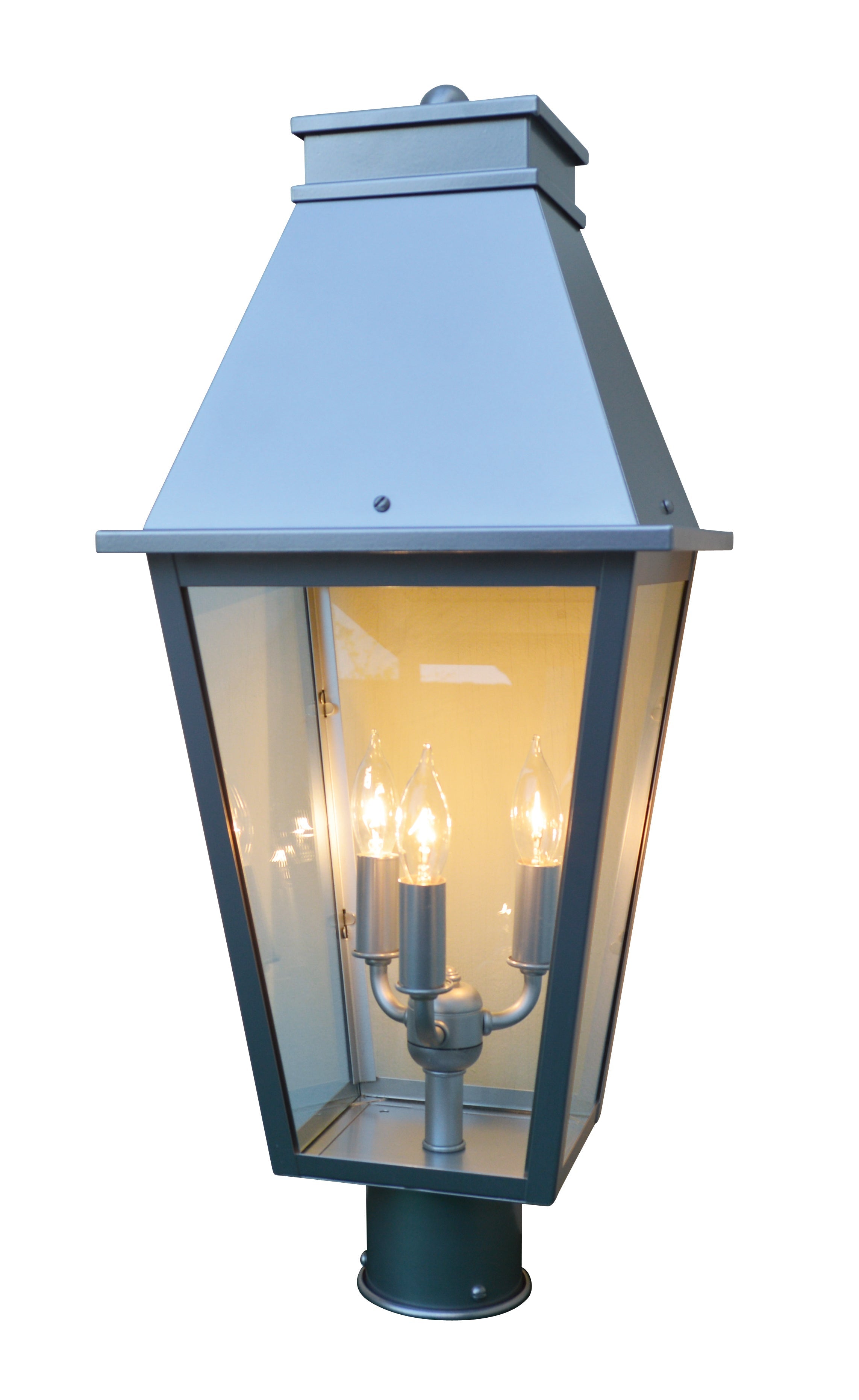 Arroyo Craftsman Croydon 10" Rustic Brown Post Mount With Clear Glass ...