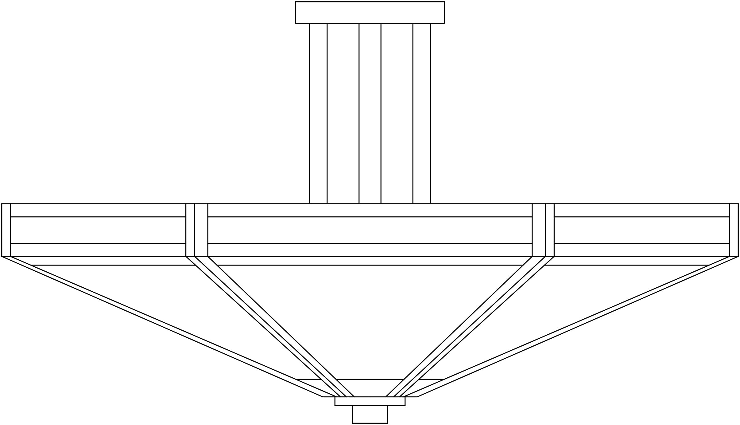 Arroyo Craftsman Etoile 21" Verdigris Patina Inverted Ceiling Mount Wi ...
