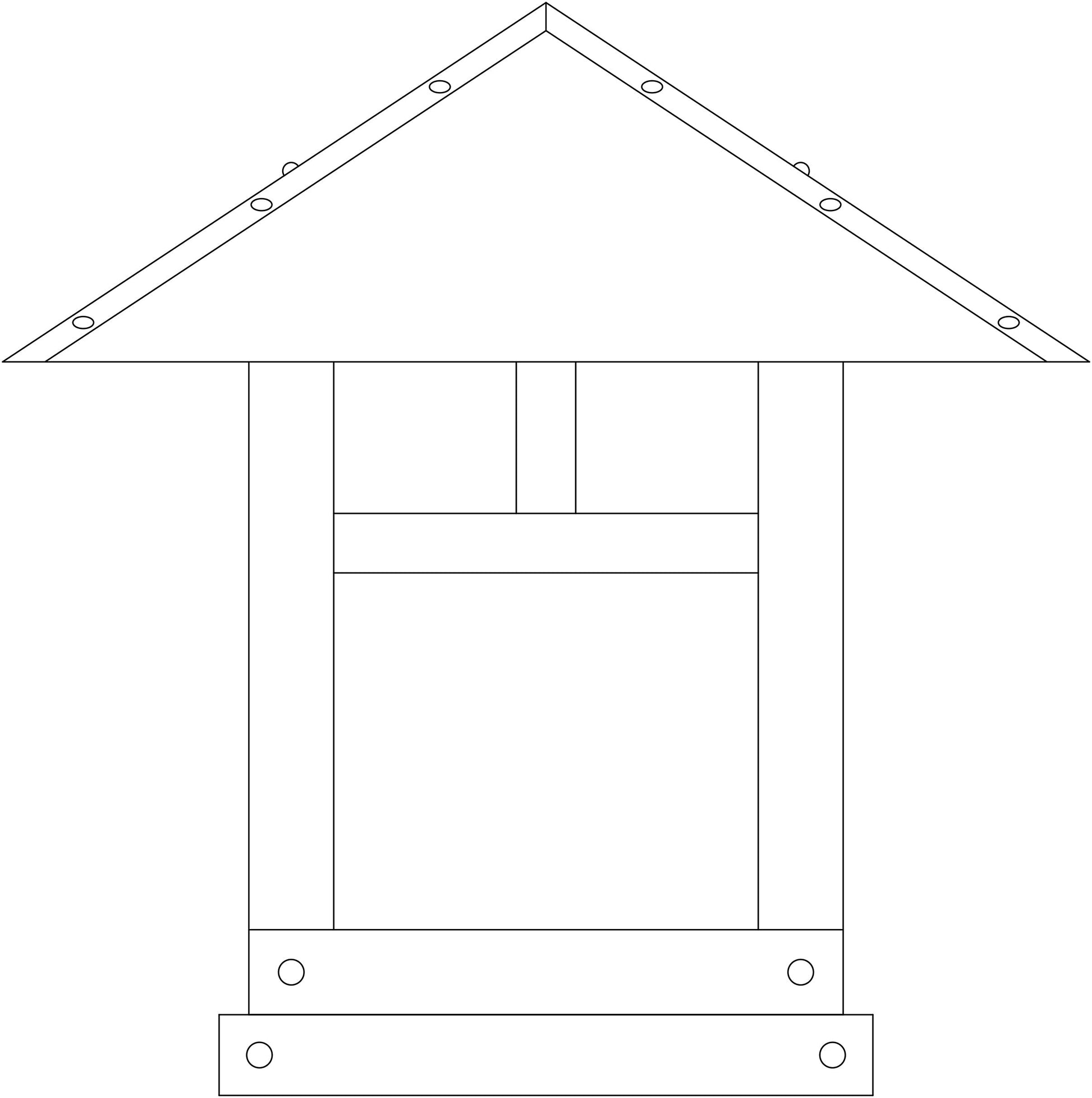 Arroyo Craftsman Evergreen 16" Rustic Brown Column Mount With White Op ...