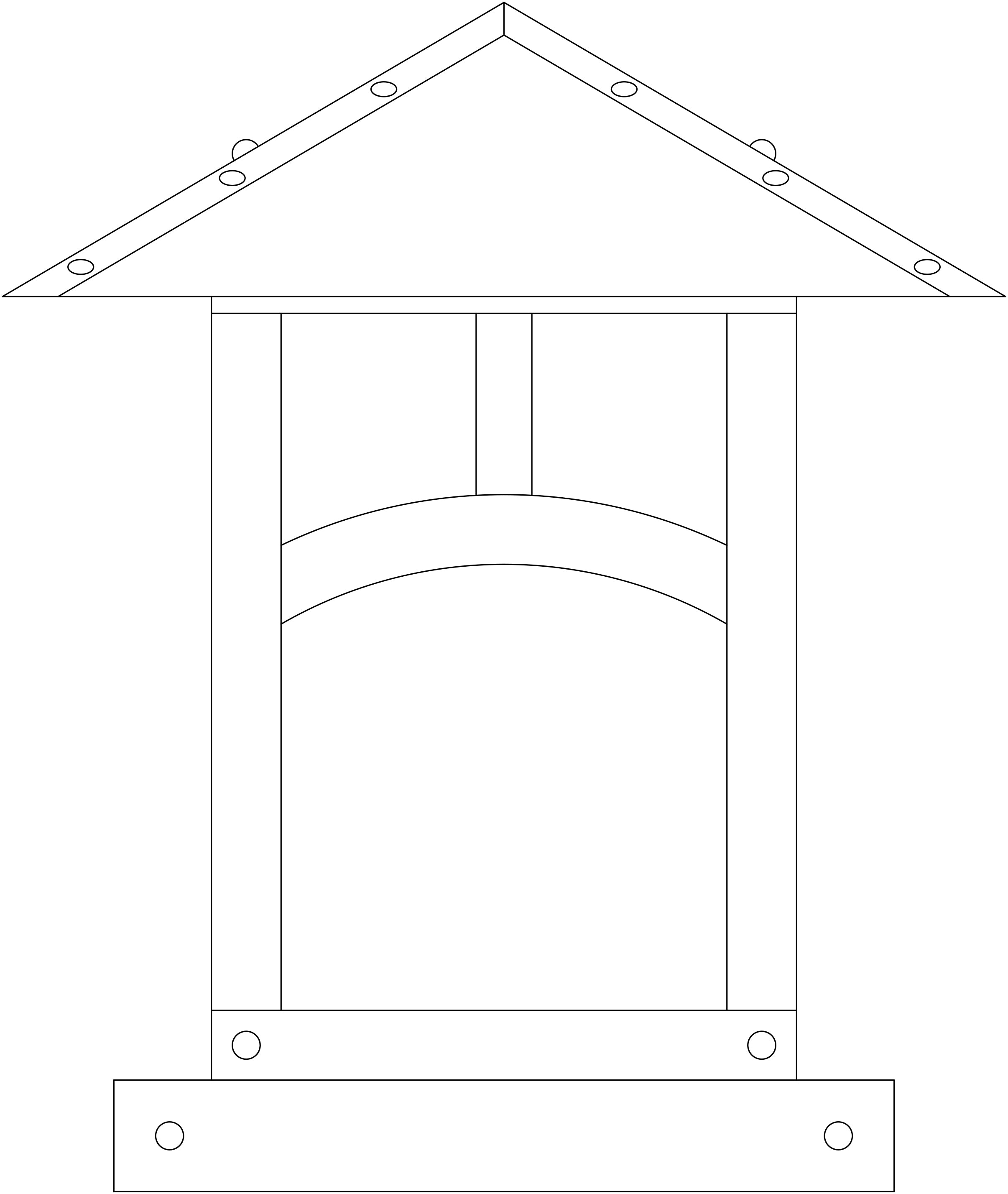 Arroyo Craftsman Evergreen 9" Slate Column Mount With Gold White Iride ...