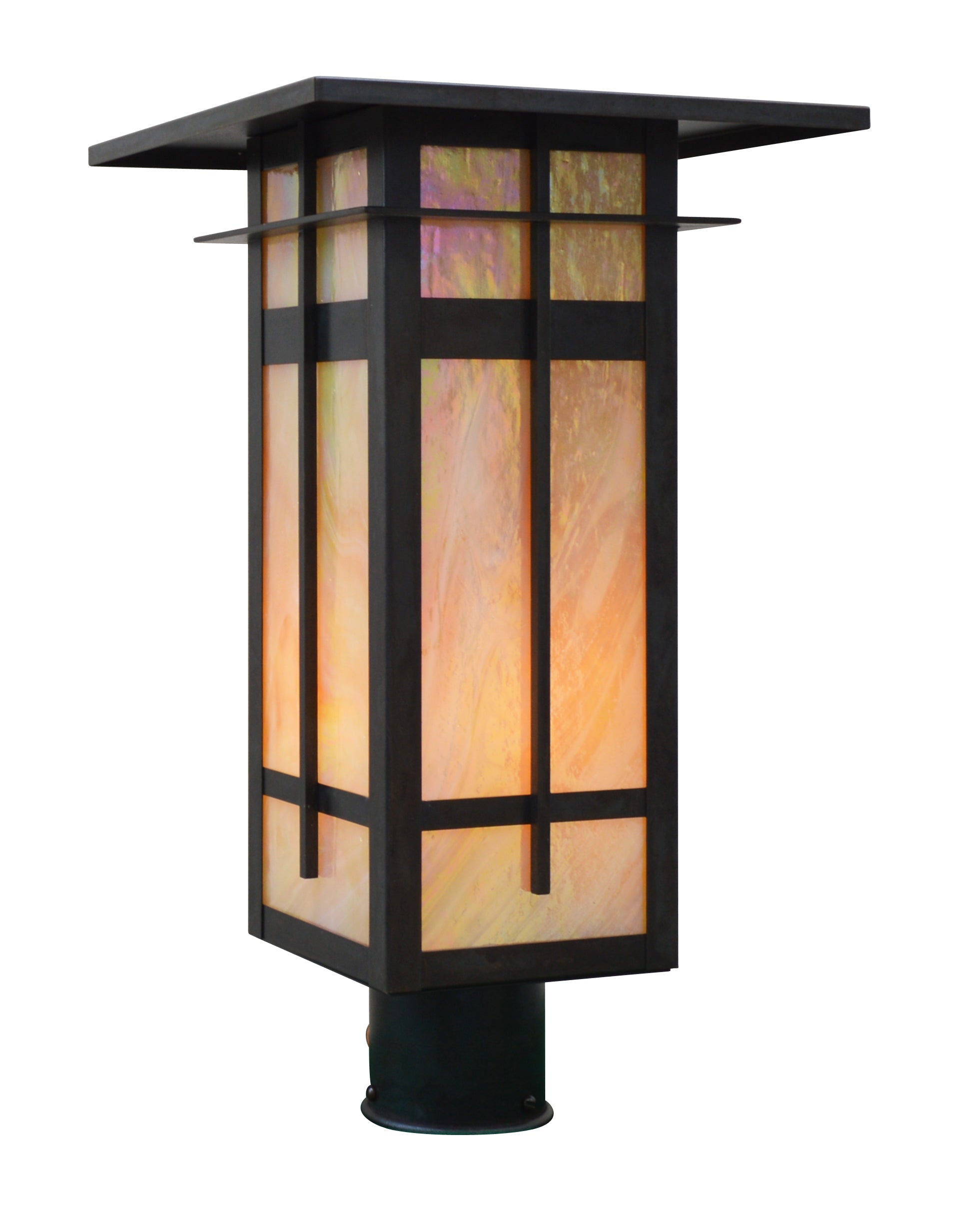 Arroyo Craftsman Finsbury 10" Antique Brass Long Body Post Mount With ...