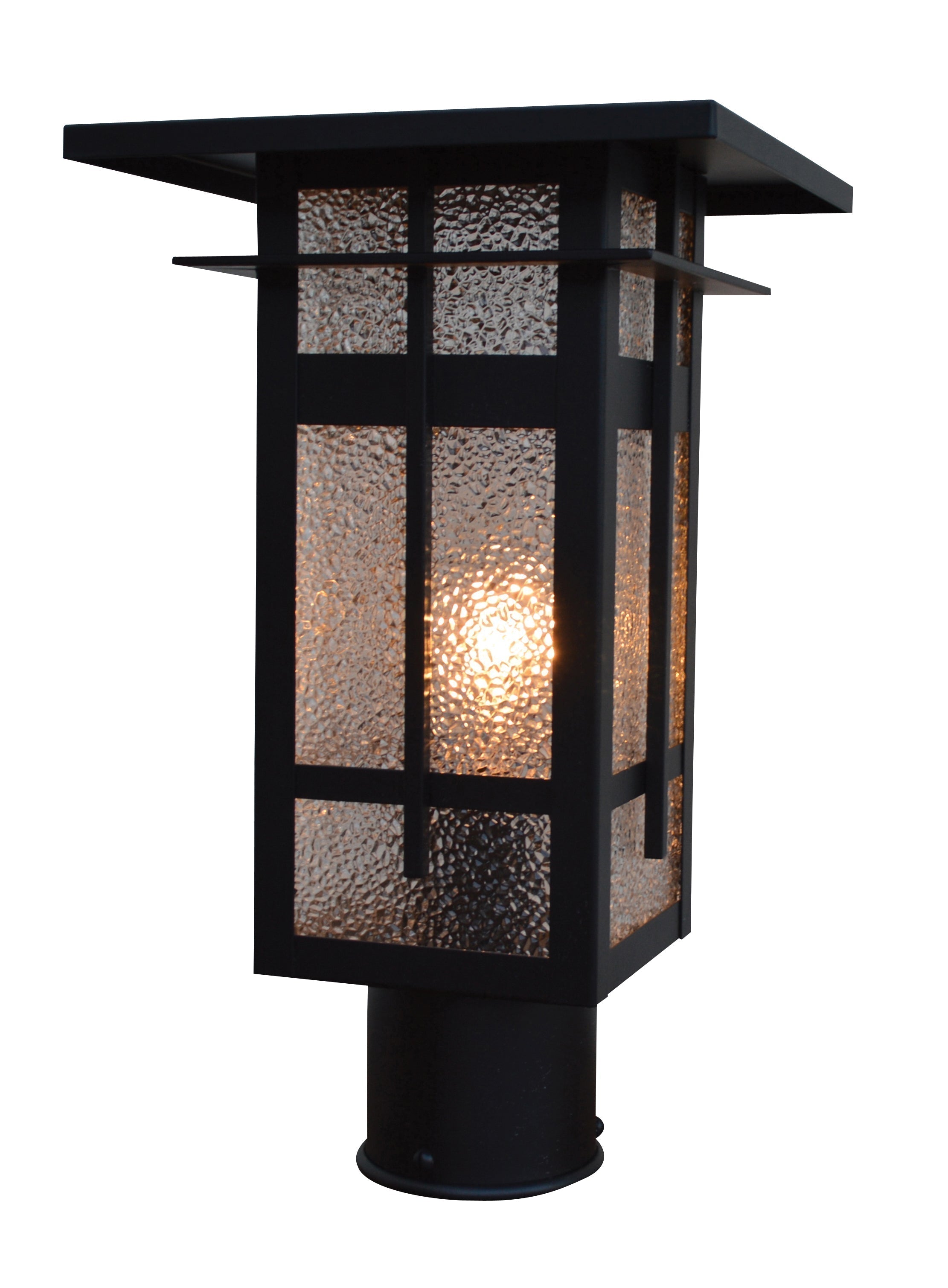 Arroyo Craftsman Finsbury 8" Antique Brass Long Body Post Mount With A ...