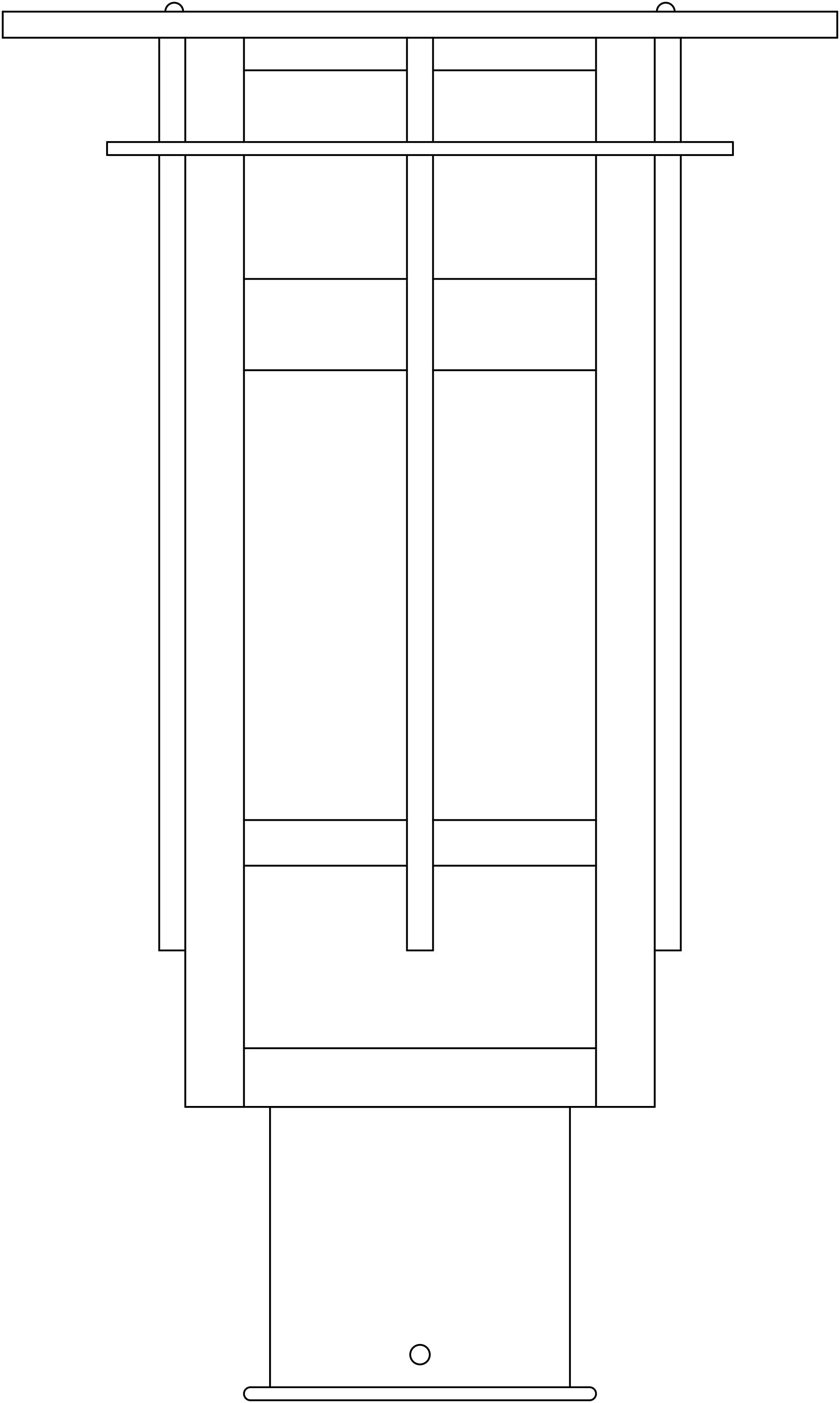Arroyo Craftsman Finsbury 8" Pewter Long Body Post Mount With Off Whit ...