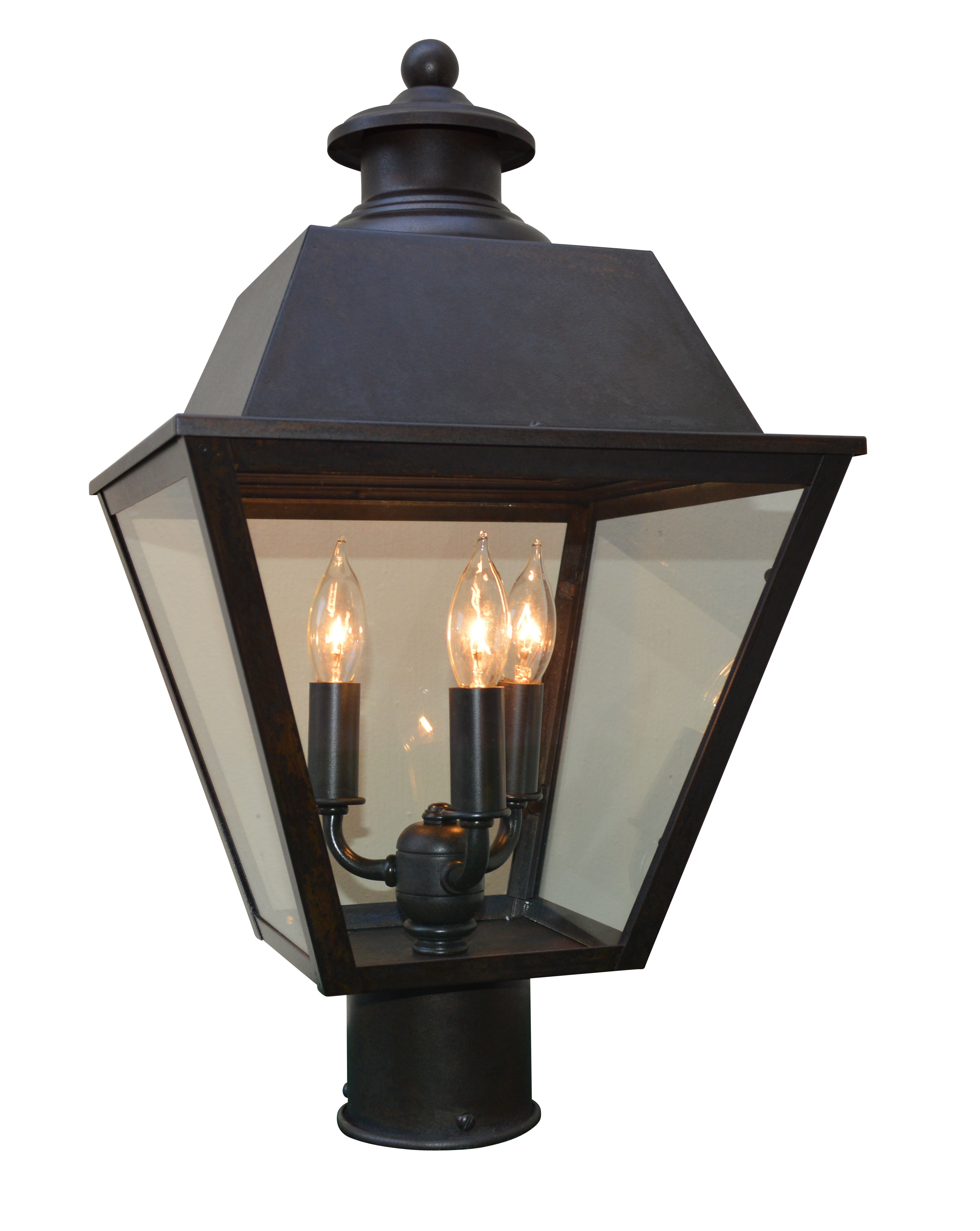 Arroyo Craftsman Inverness 10" Satin Black Metal Roof Post Mount With ...
