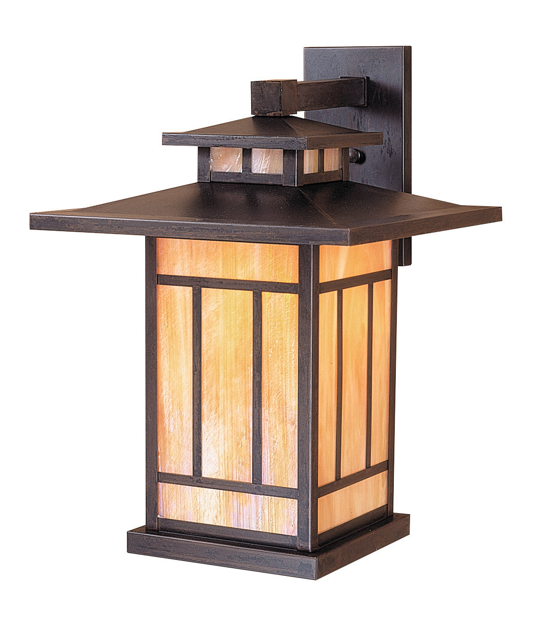 Arroyo Craftsman Kennebec 12" Antique Copper Wall Mount With Gold Whit ...