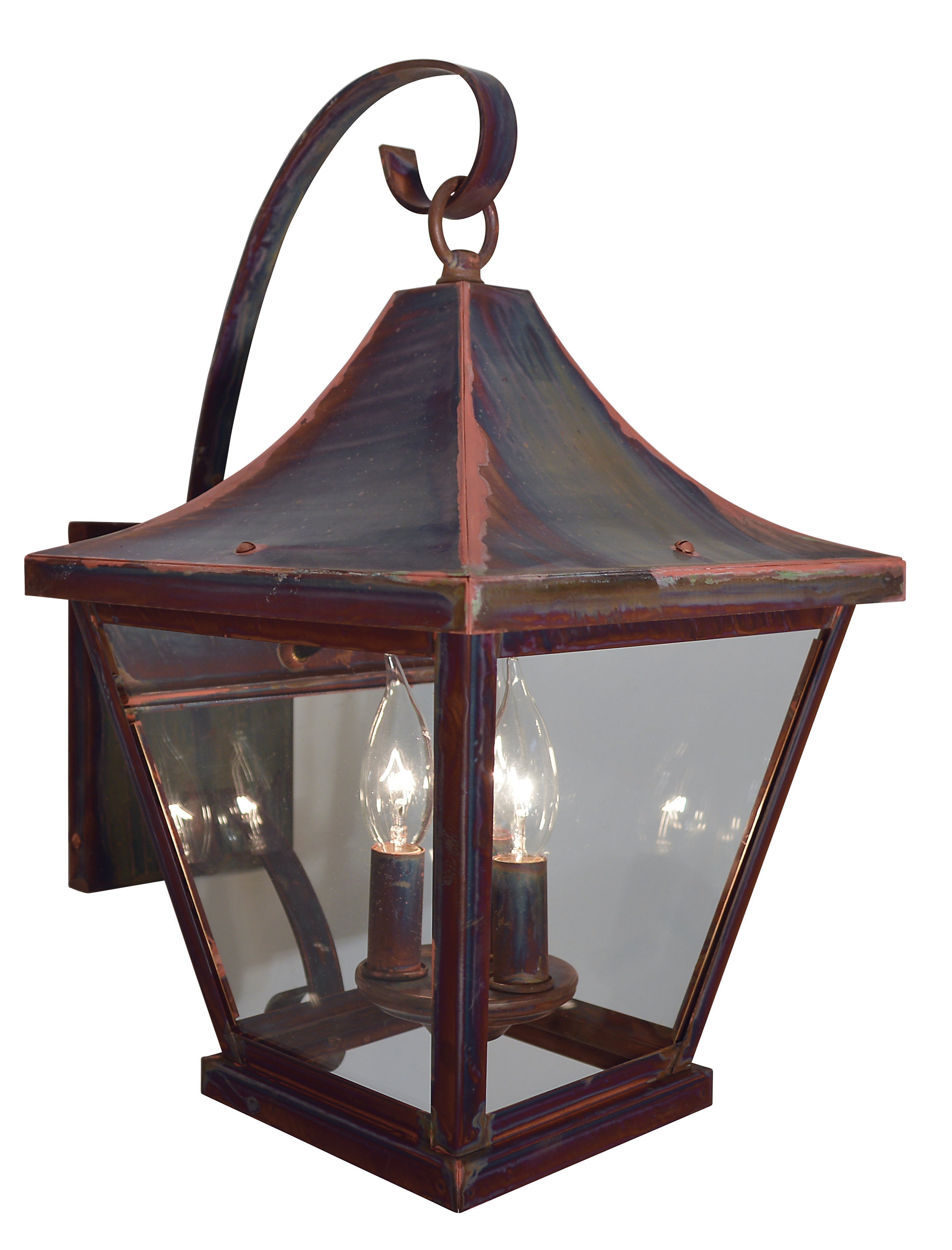 Arroyo Craftsman Nantes 10" Raw Copper Wall Mount With Clear Glass ...