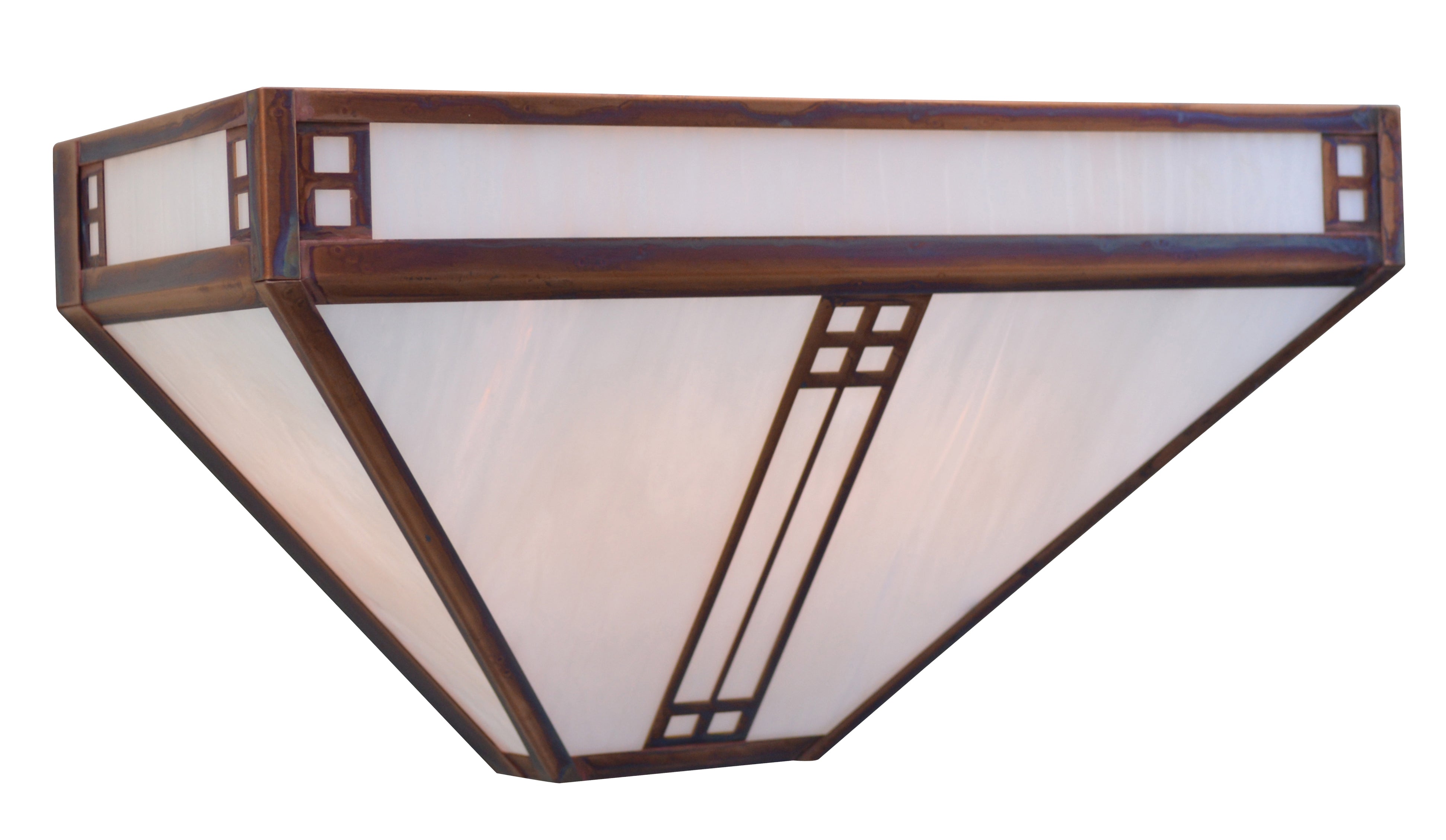 Arroyo Craftsman Prairie 15" Slate Wall Sconce With White Opalescent G ...