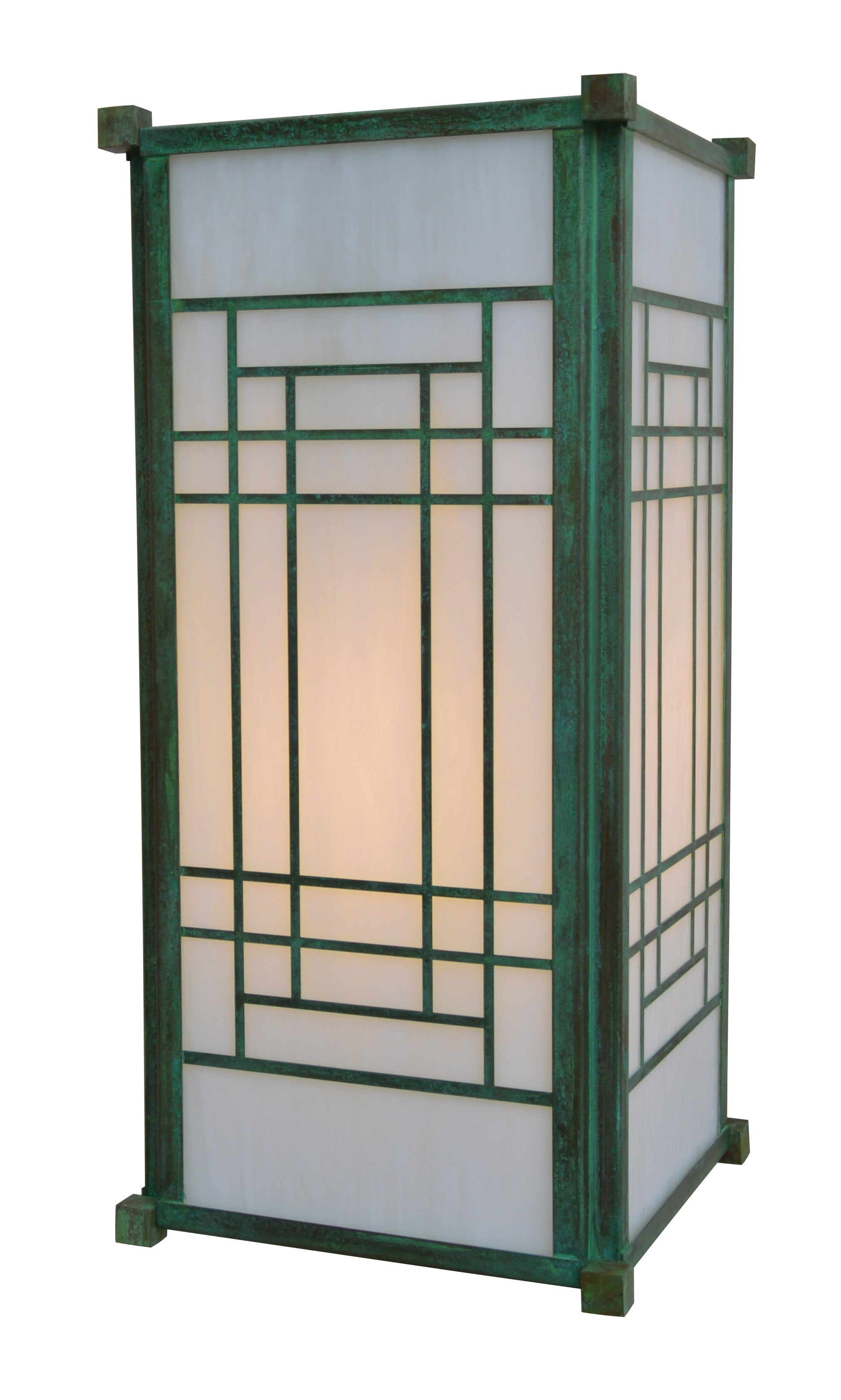 Arroyo Craftsman Scottsdale 10" Raw Copper Wall Mount With Amber Mica ...