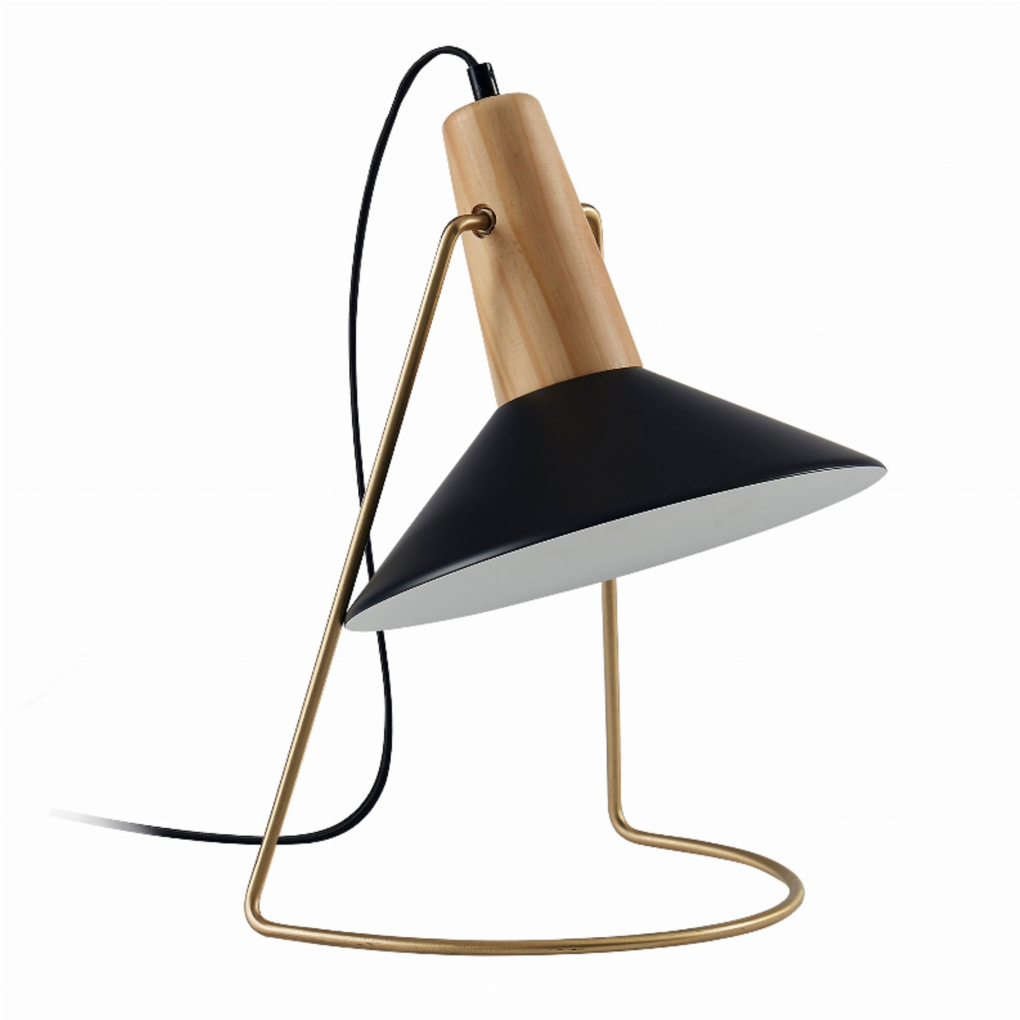 Bromi Design Amlight 25" Black Floor Lamp With Glass Shade – Lamps Depot