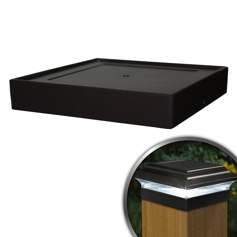 Classy Caps Imperial 5" x 5" Black Aluminum Post Cap Base – Lamps Depot