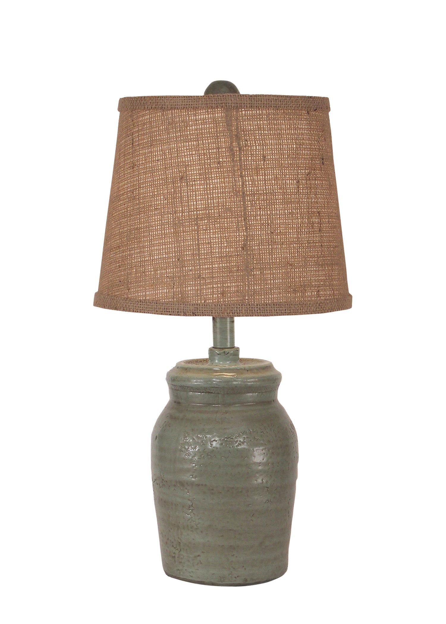 Coast Lamp Manufacturing 18"H Atlantic Gray Glazed Honey Jar Table Lam ...
