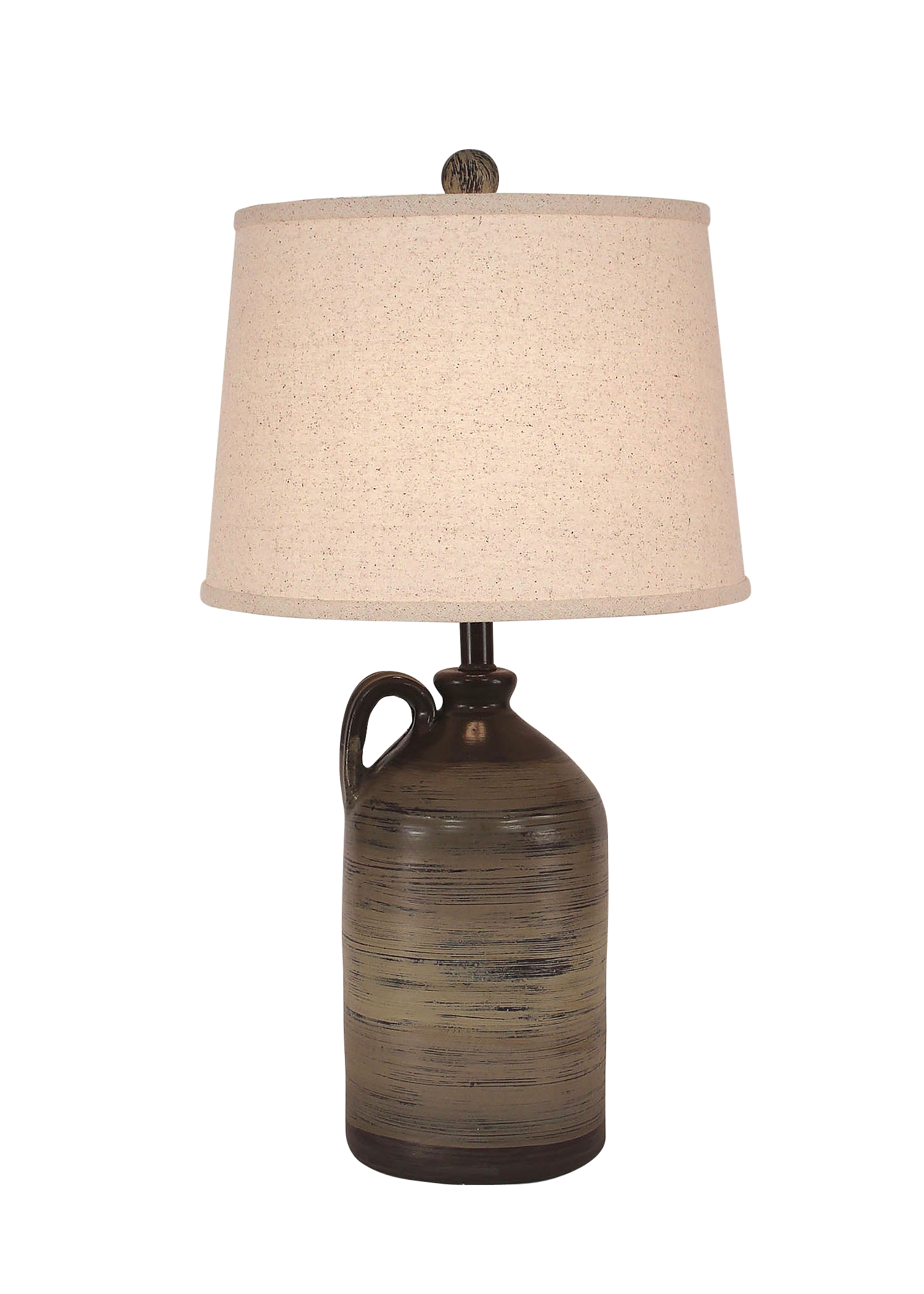 Coast Lamp Manufacturing 28"H Earthstone 1-Handle Pottery Jug Table La ...