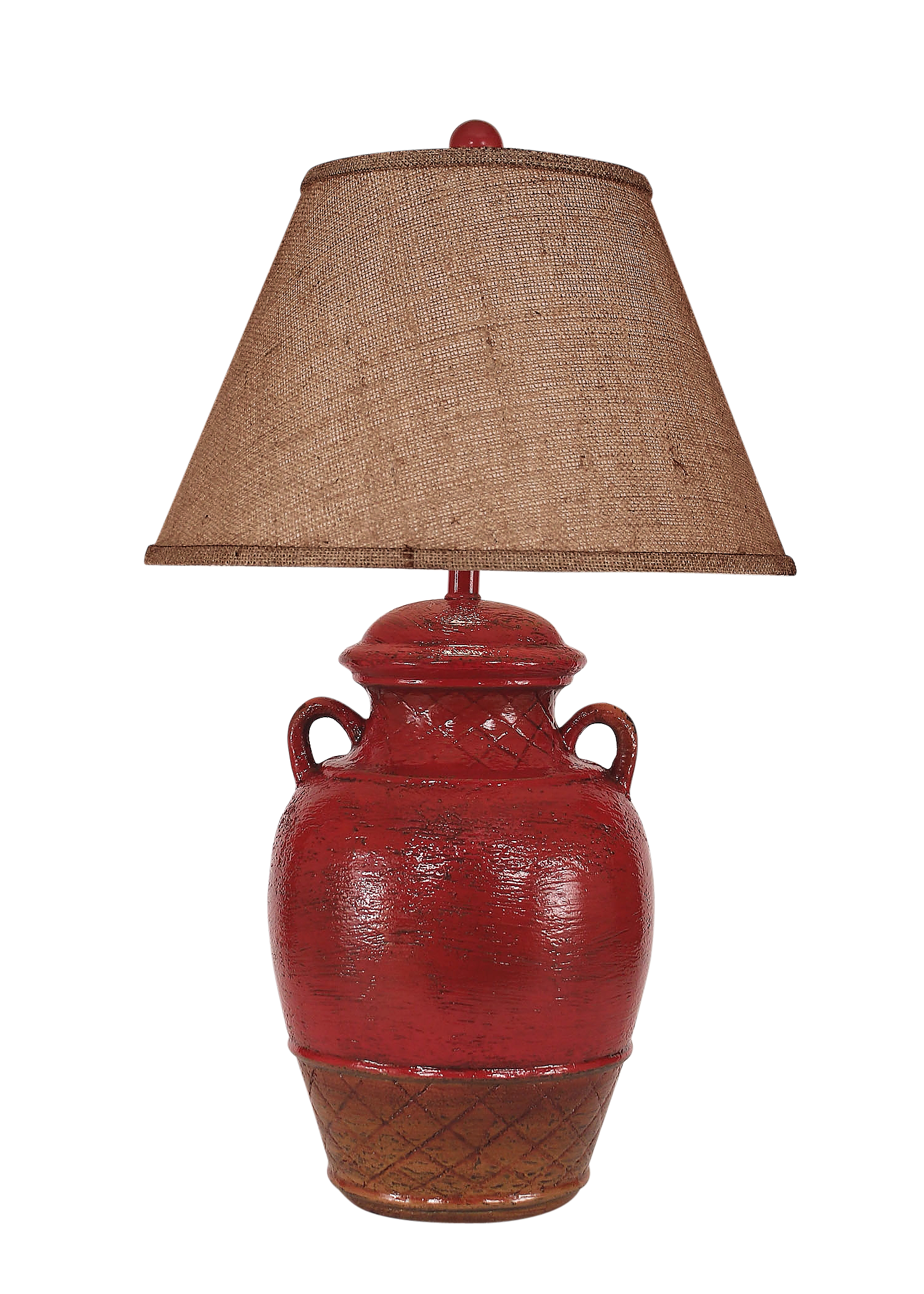 Coast Lamp Manufacturing 29"H Firebrick Ginger Jar Table Lamp With 2 H ...