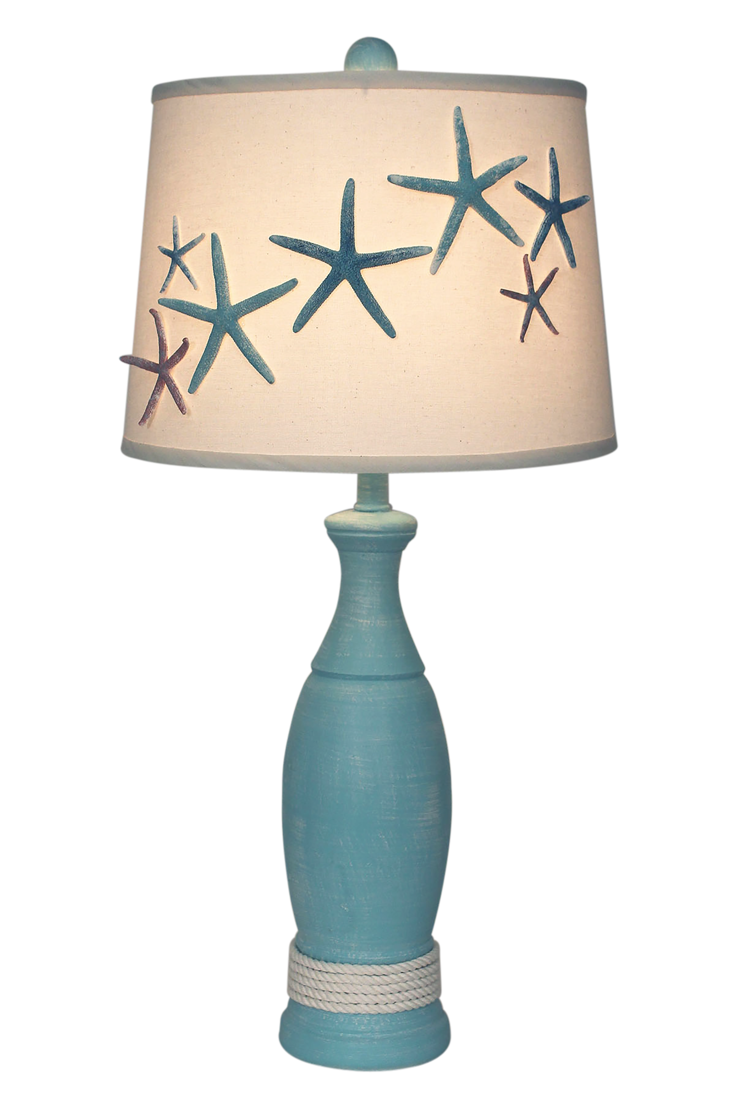 Coast Lamp Manufacturing 31"H Turquoise Sea Casual Pedestal Table Lamp ...