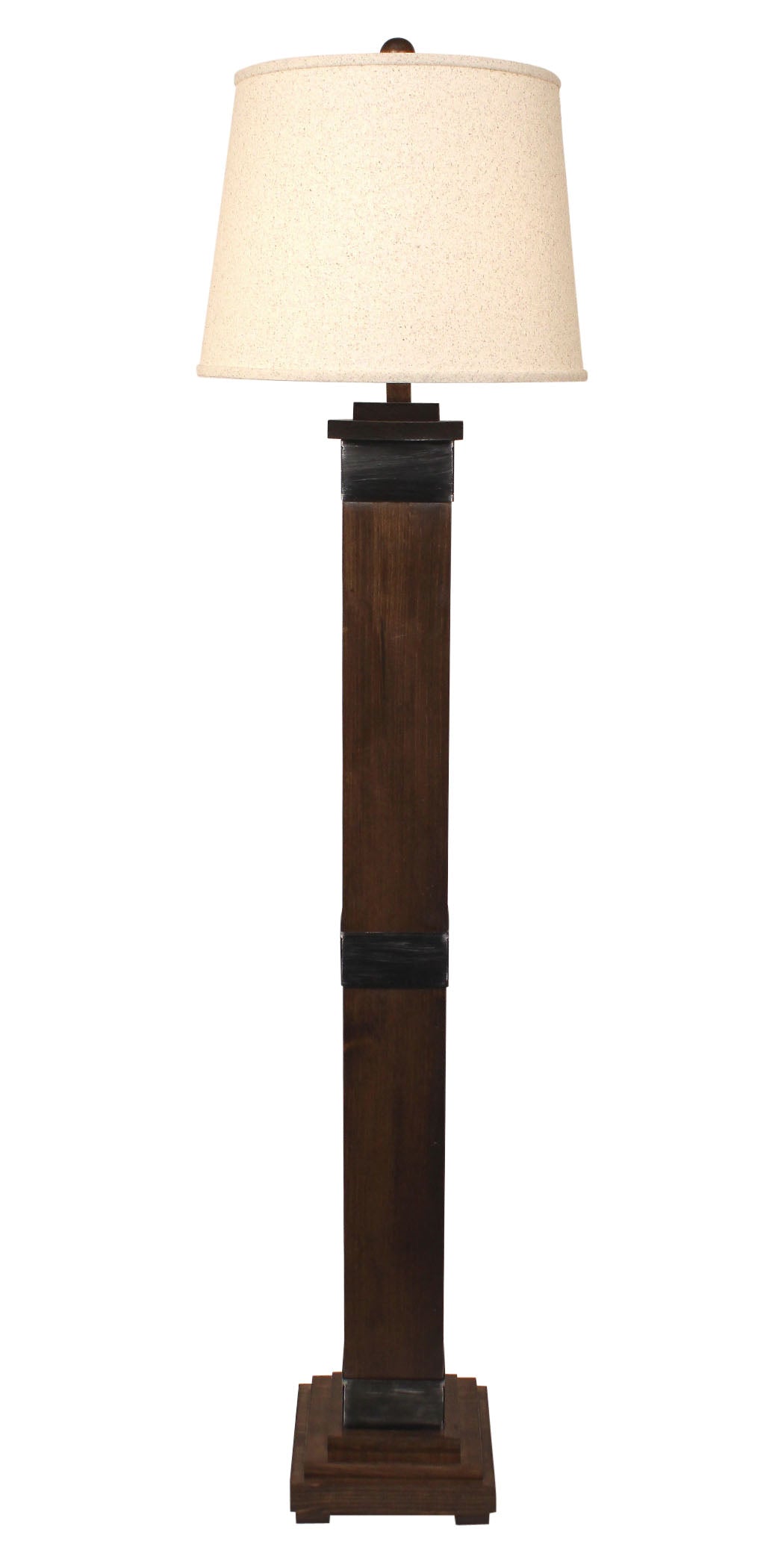 Coast Lamp Manufacturing 63"H Dark Stain Steel Mission Style Floor Lam ...
