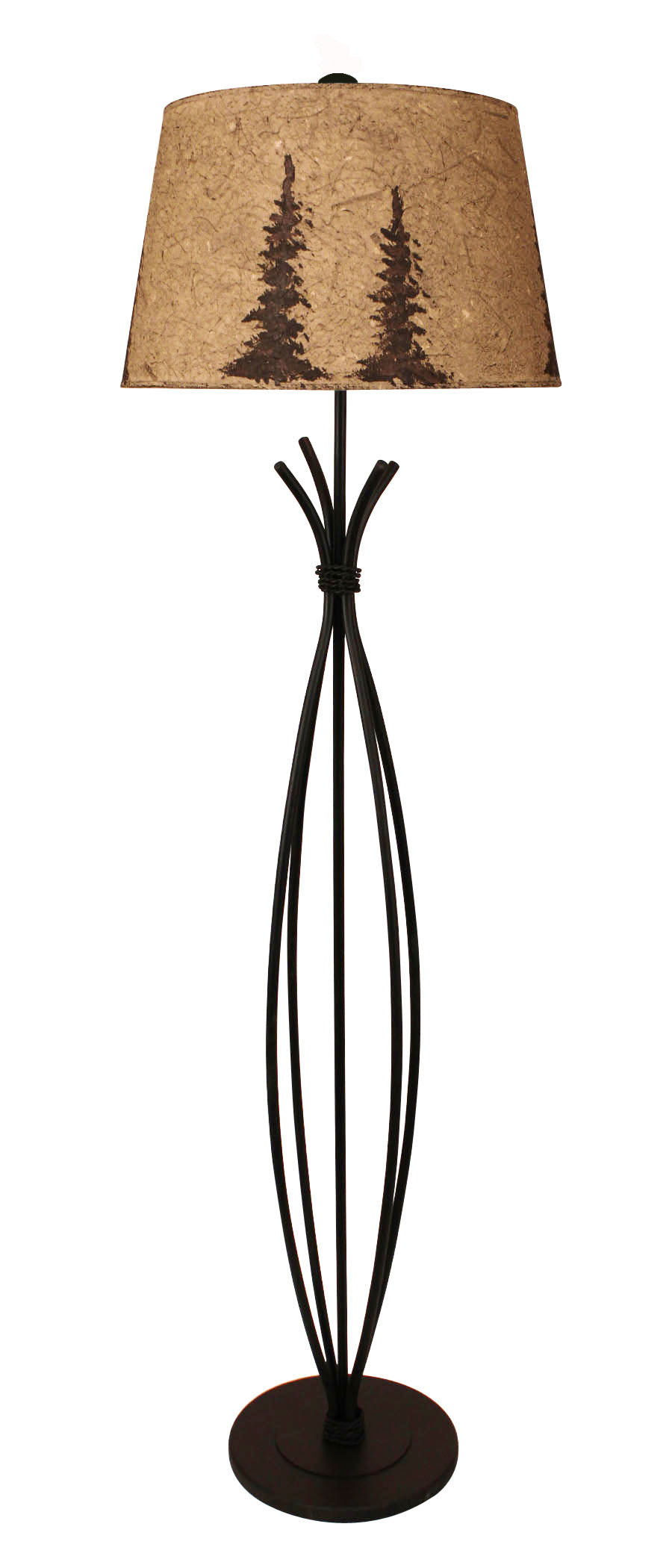 Coast Lamp Manufacturing 64"H Rust Streak Iron Stack With Braided Wire ...