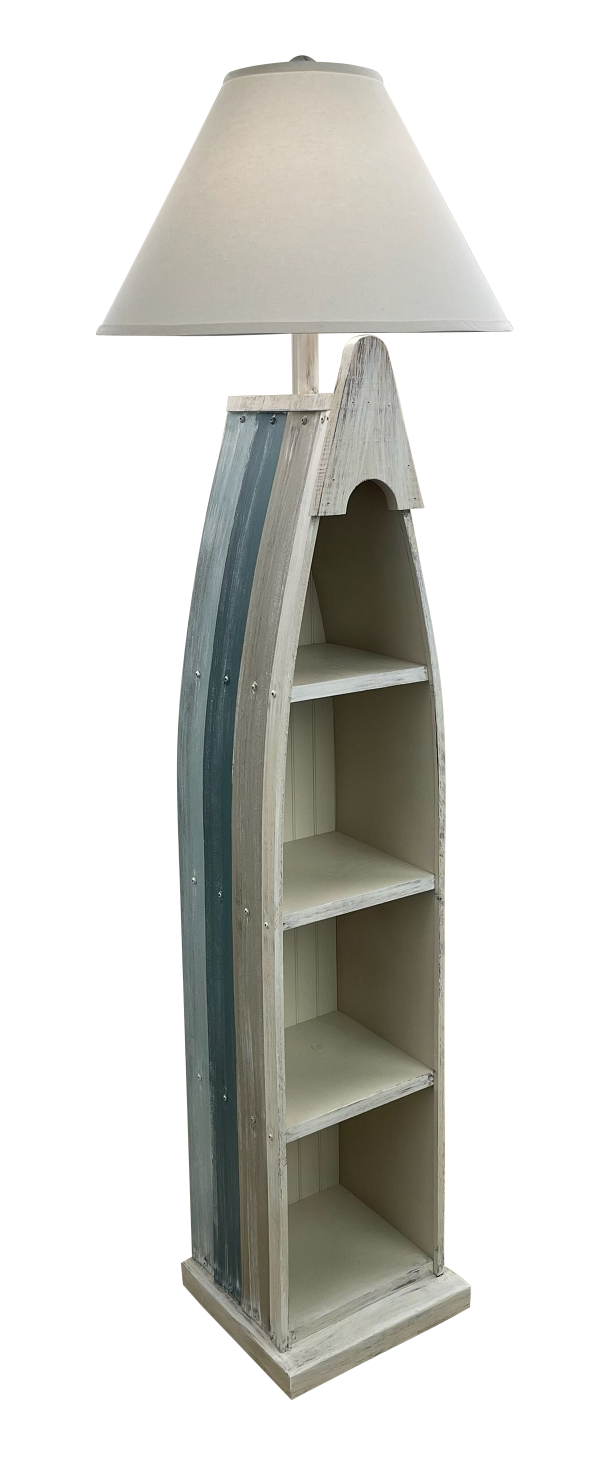 Coast Lamp Manufacturing Costal Living 62"H Tide Stripe Boat Floor Lam ...