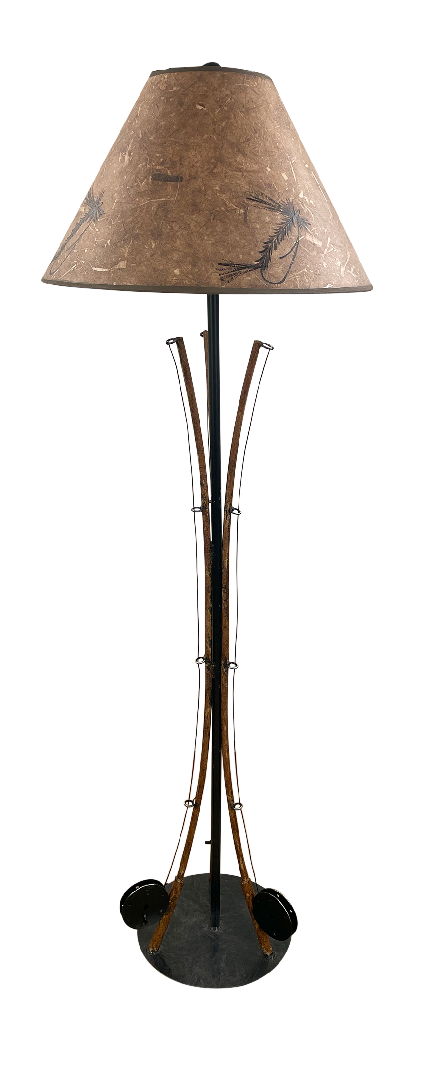 Coast Lamp Manufacturing Rustic Living 63"H Rustic 3 Fly Fishing Pole ...