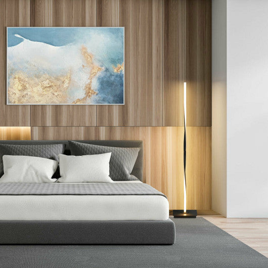 Costway 48" Silver Helix LED Floor Modern Standing Pole Light – Lamps Depot