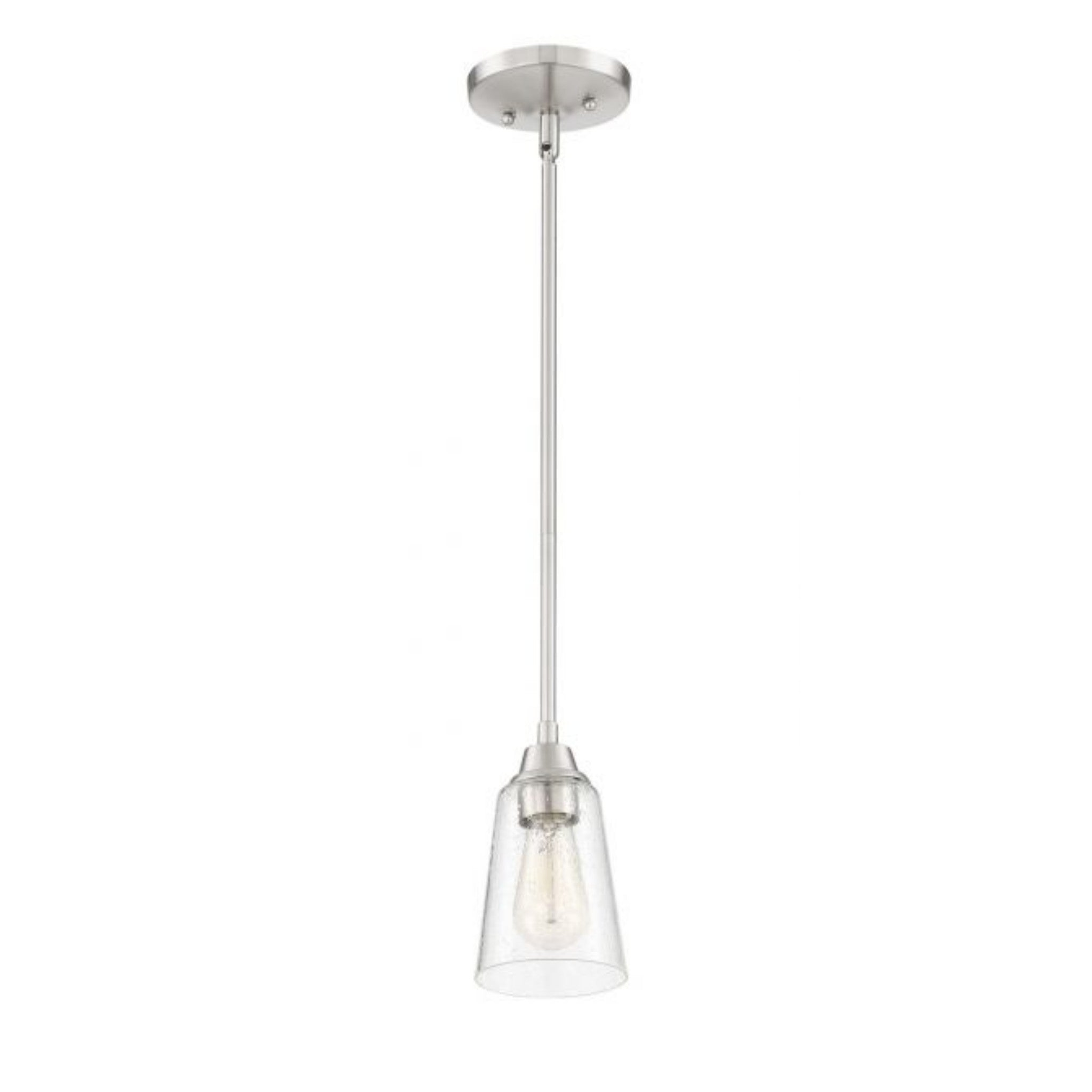 Craftmade Grace 5" 1-Light Brushed Polished Nickel Mini-Pendant Light ...