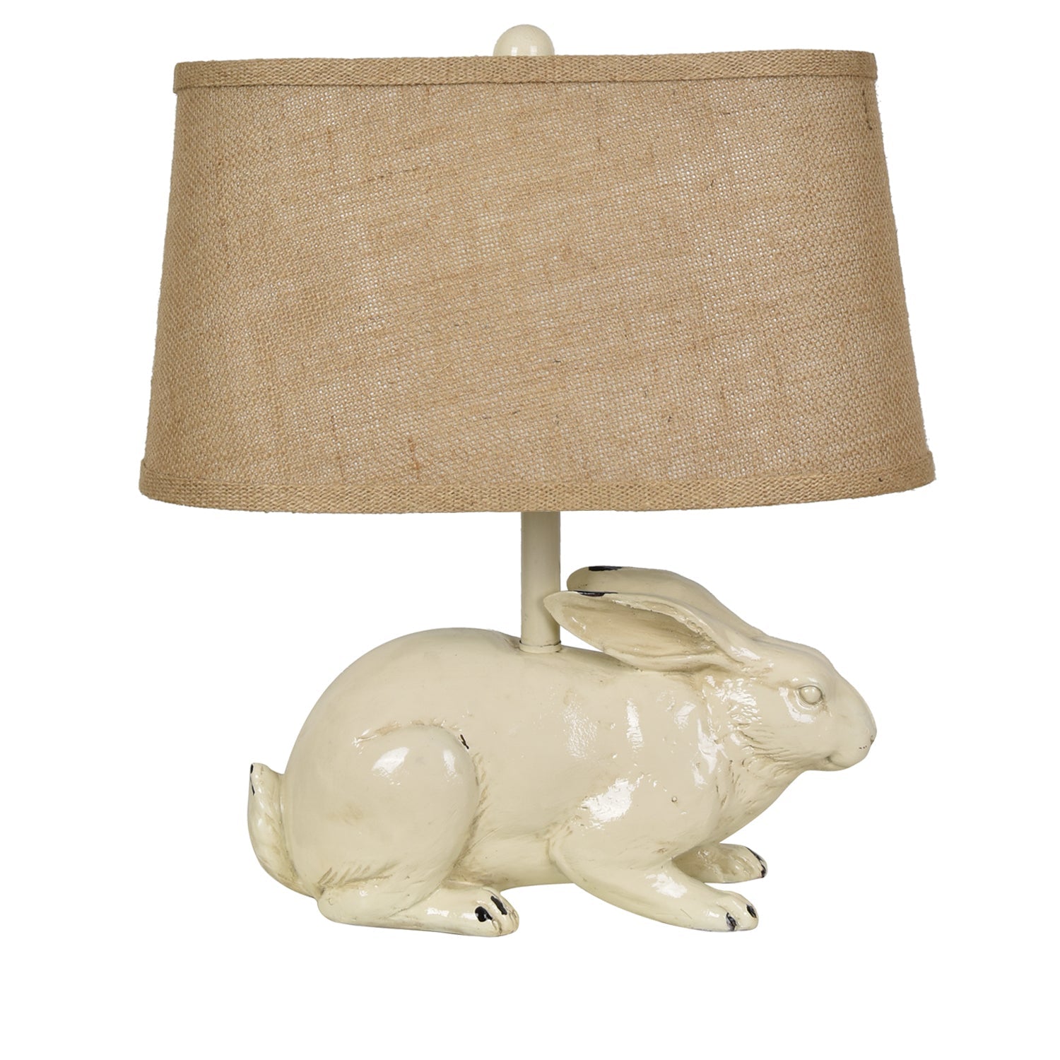 Crestview Collection Bunny 17" Rustic Resin Table Lamp In French White ...