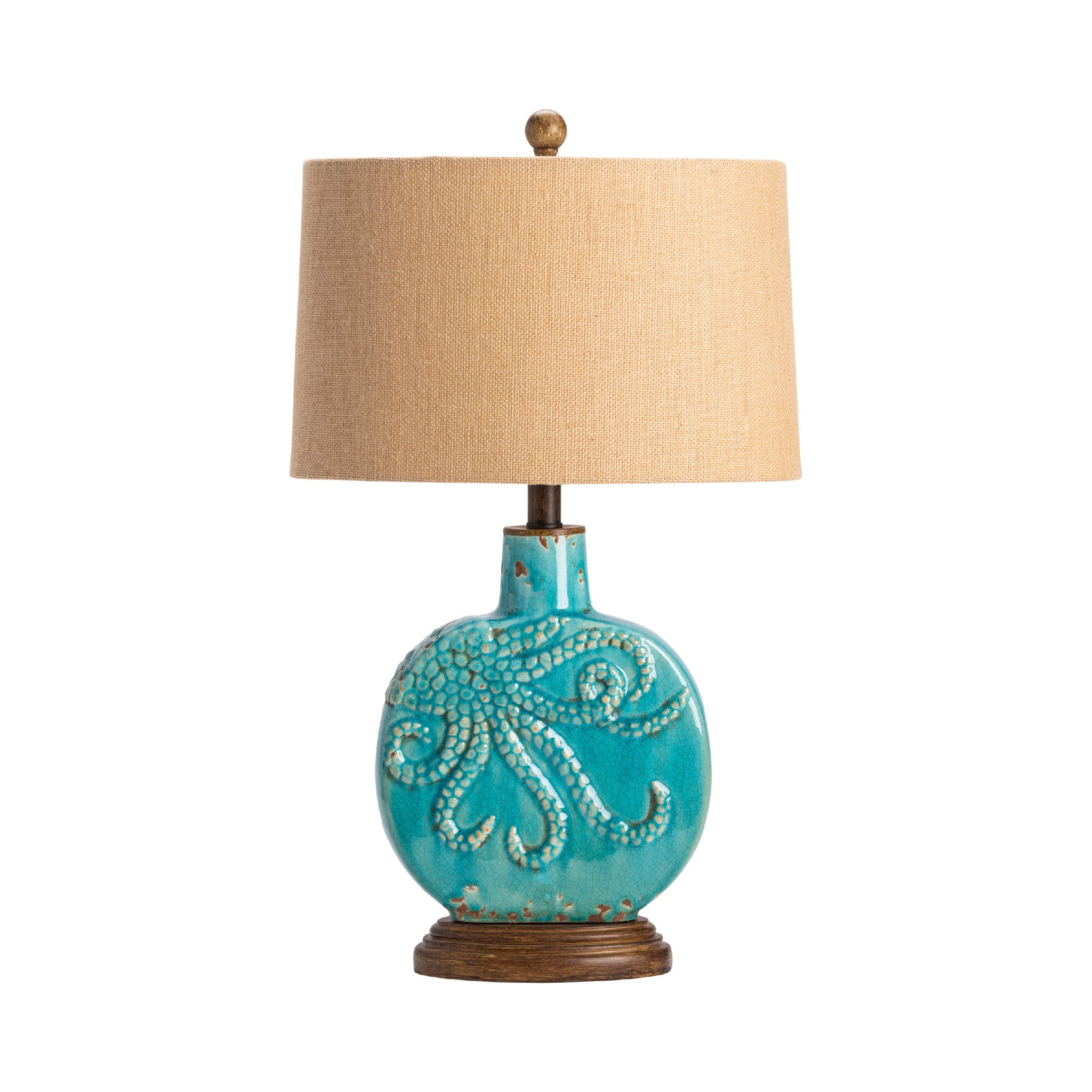 Crestview Collection Deep Ocean 25" Coastal Ceramic And Resin Table La ...