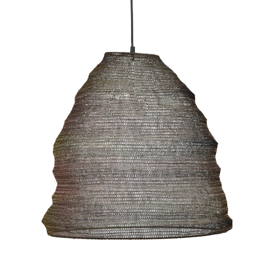 Crestview Collection Link 20" Modern Large Metal Pendant Lamp In Black ...