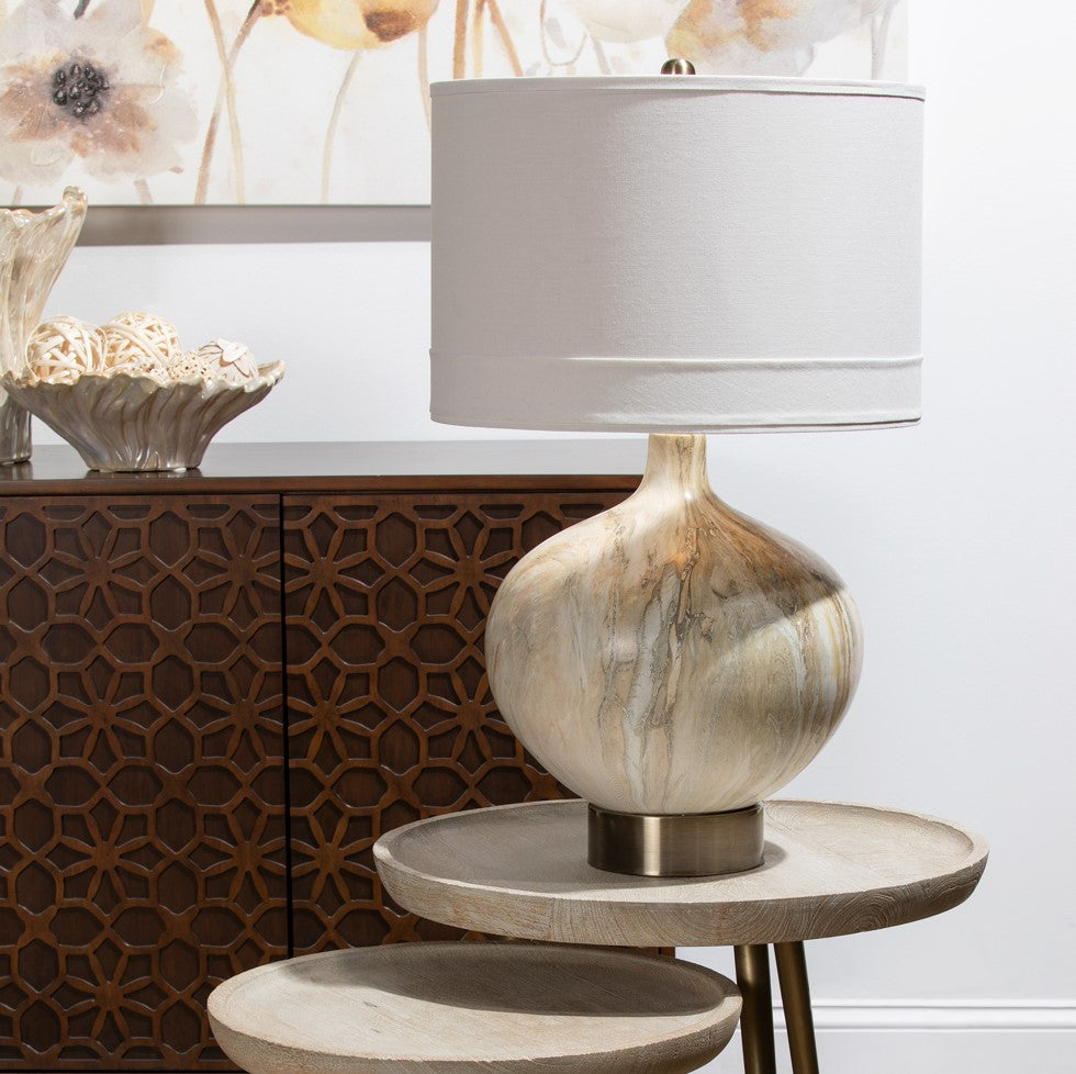 Crestview Collection Sumner 28" Traditional Ceramic And Metal Table La ...