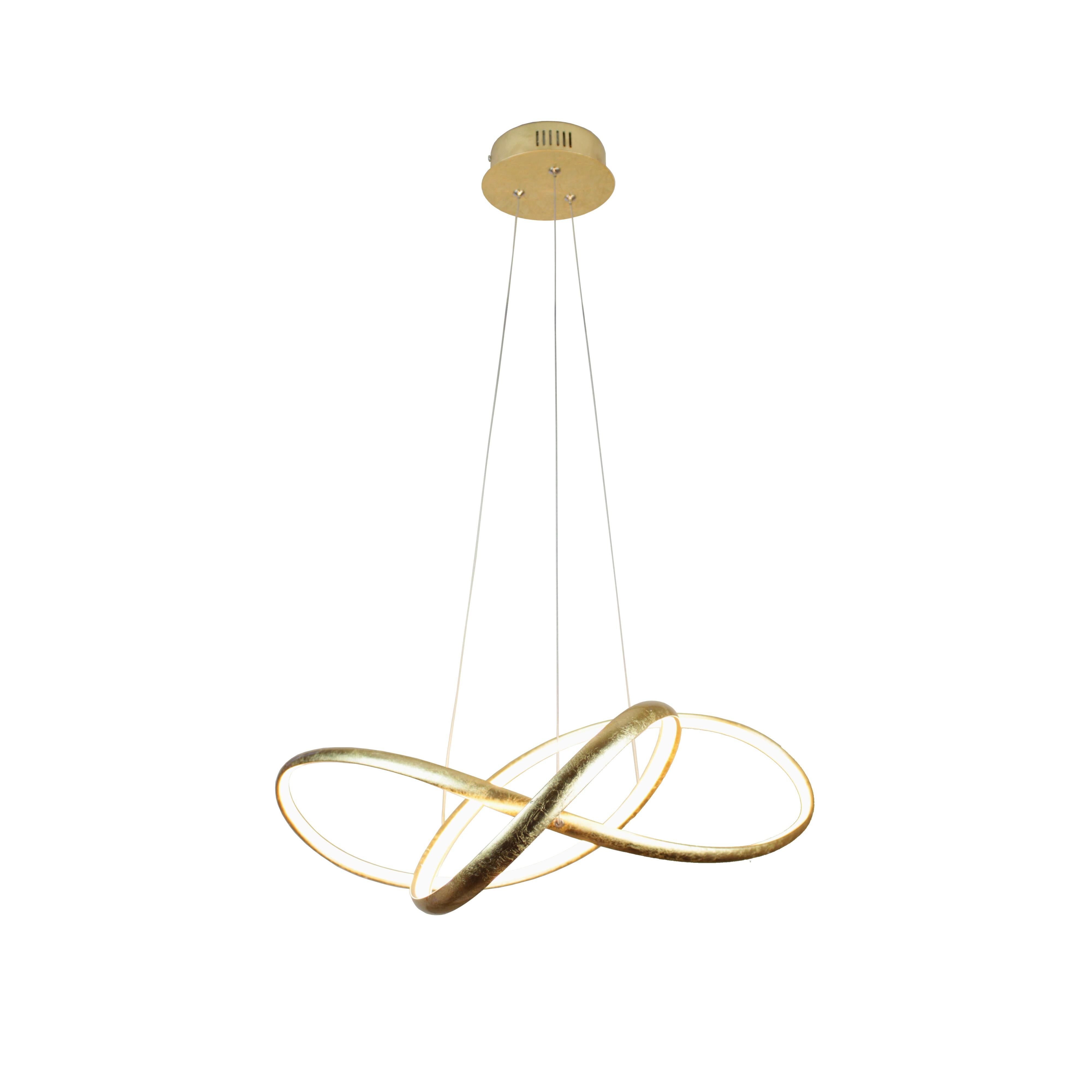 EQ Light Circular Knot 23" Golden Leaf 36-Watt Pendant Light – Lamps Depot