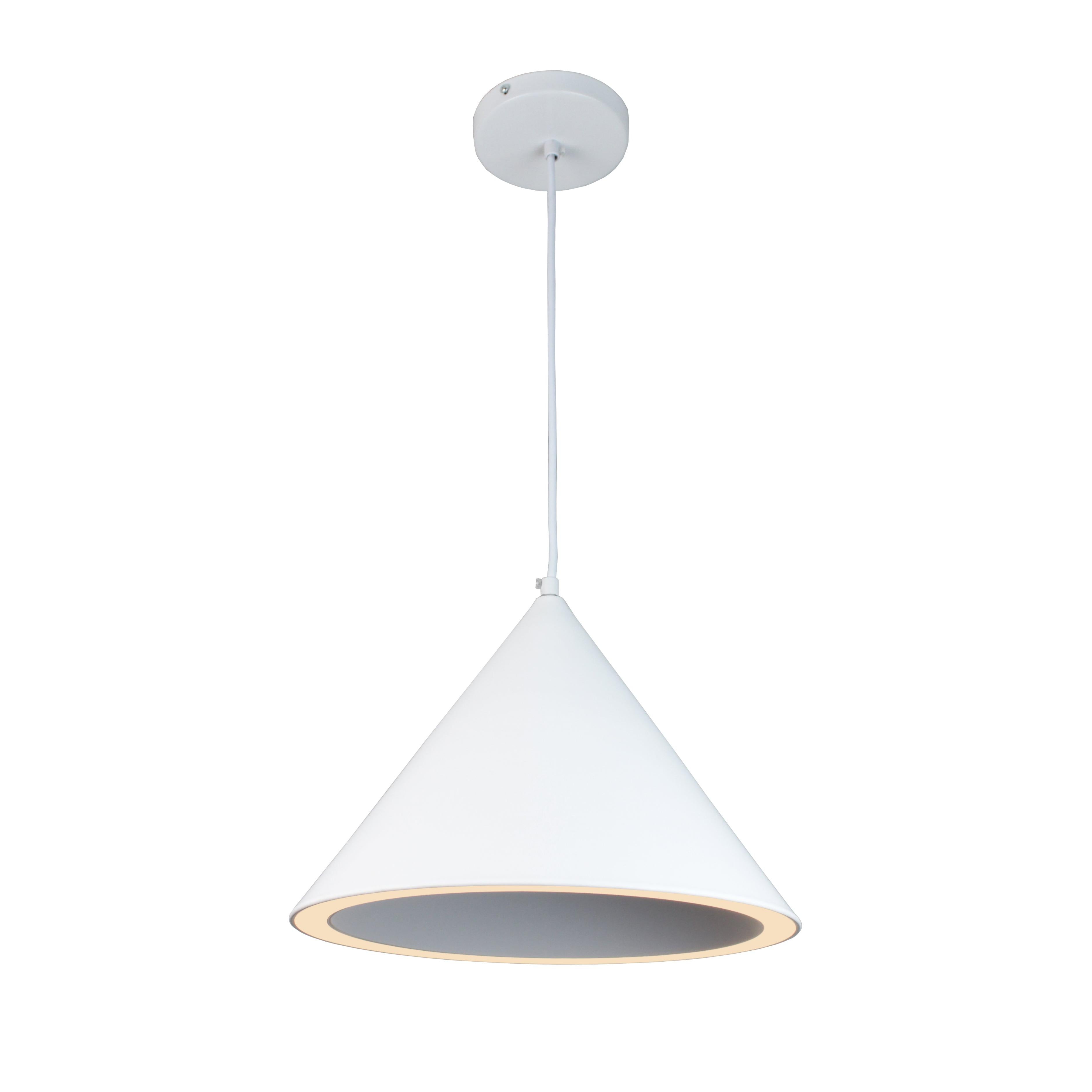 EQ Light Itayetzi 12" White Cone LED Pendant Light – Lamps Depot