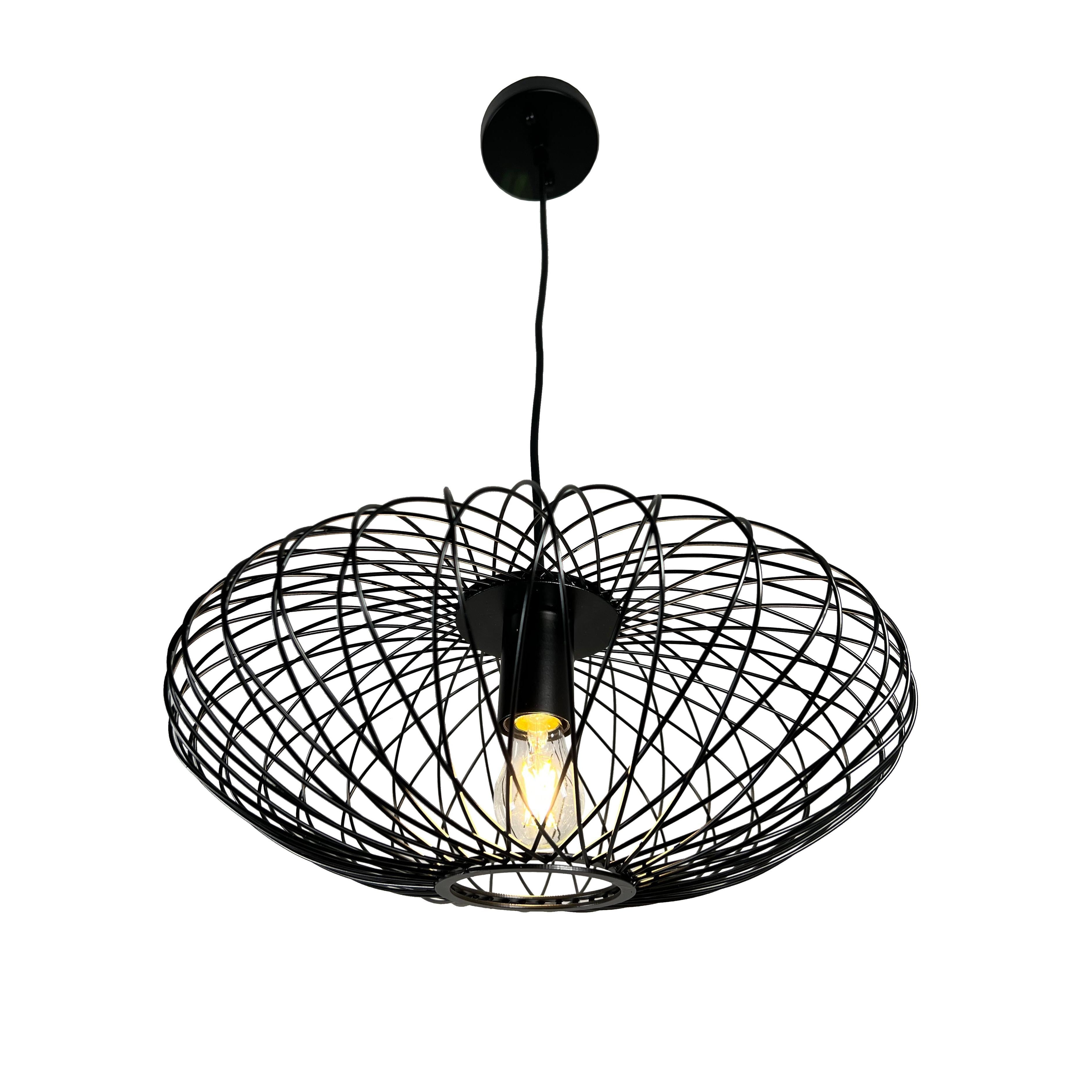 EQ Light Nicte 17" Black Oval Pendant – Lamps Depot