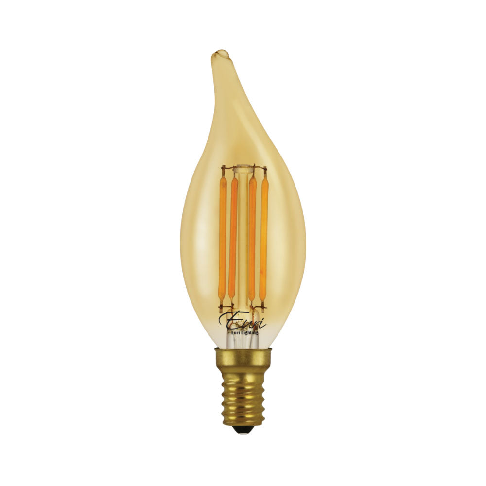 Euri Lighting 5W Omni-Directional Dimmable 2200K Angular Candle Shape ...