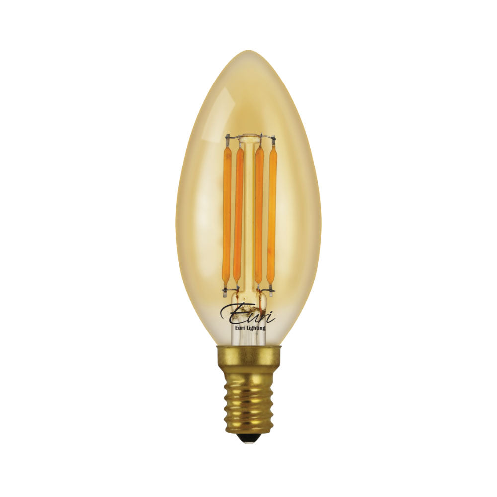 Euri Lighting 5W Omni-Directional Dimmable 2200K Candle Shape LED 4-Pi ...