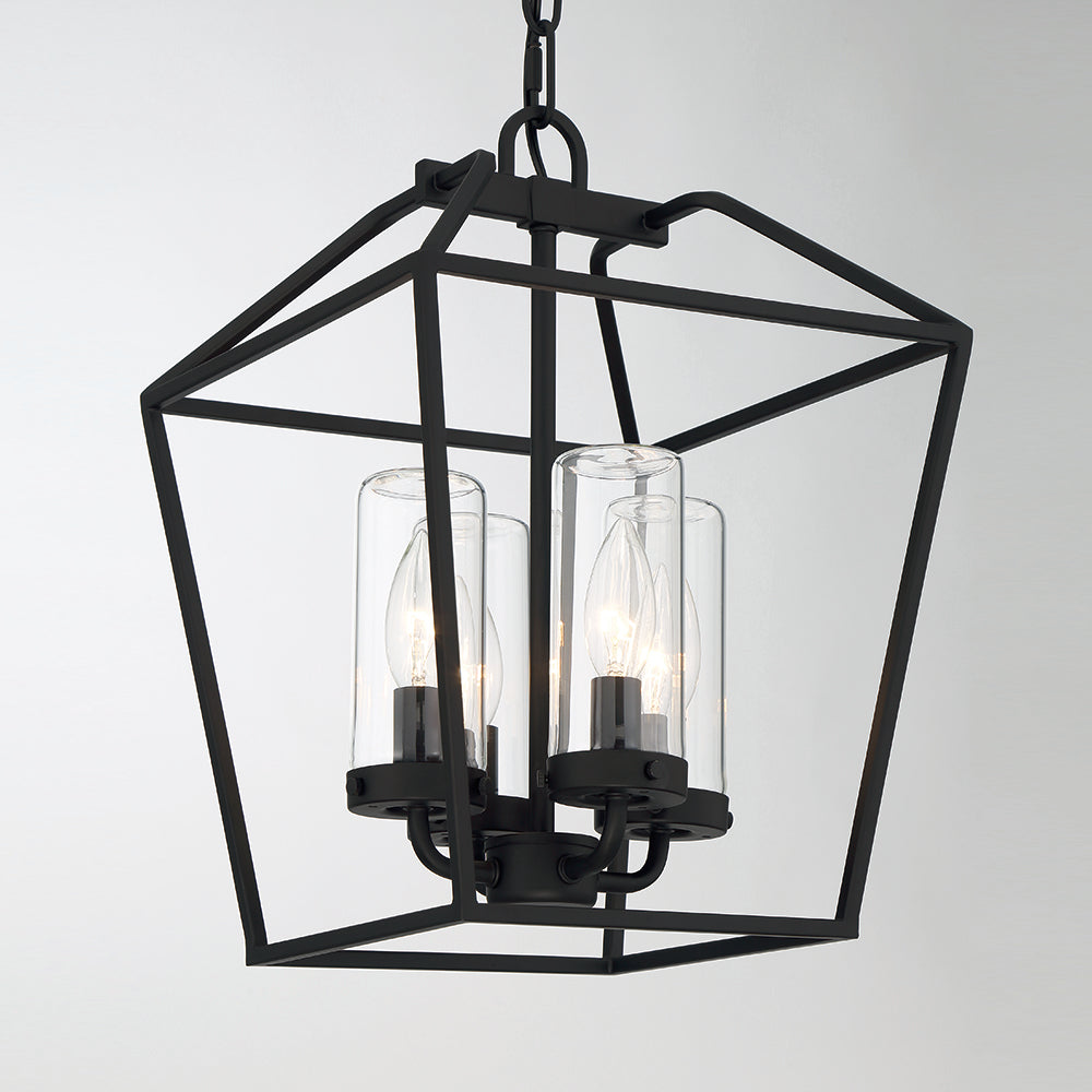 Eurofase Lighting Bastille 11" 4-Light Dimmable Incandescent Black Pen ...