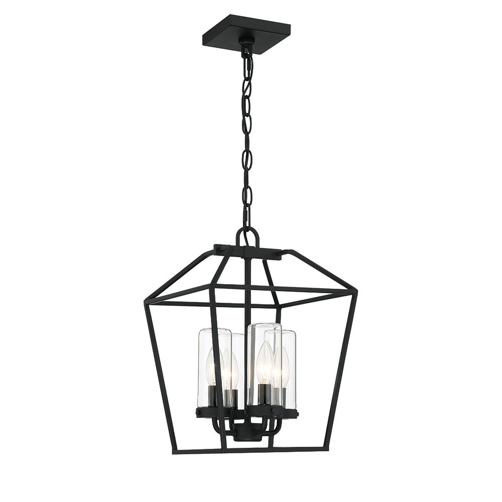 Eurofase Lighting Bastille 11" 4-Light Dimmable Incandescent Black Pen ...