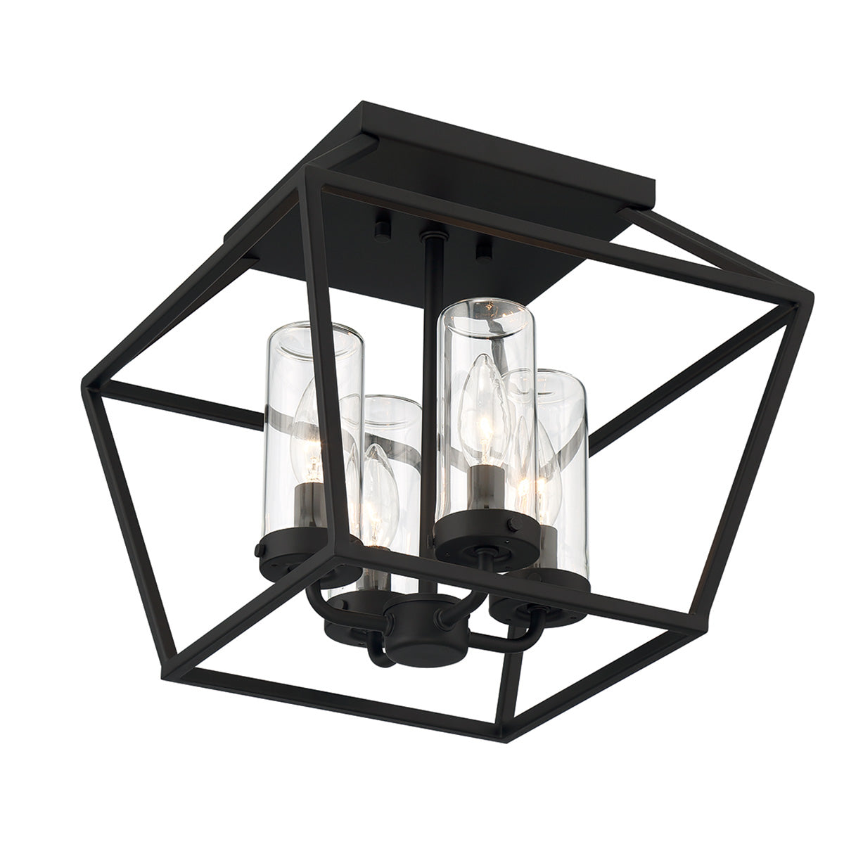 Eurofase Lighting Bastille 13" 4-Light Dimmable Incandescent Black Out ...