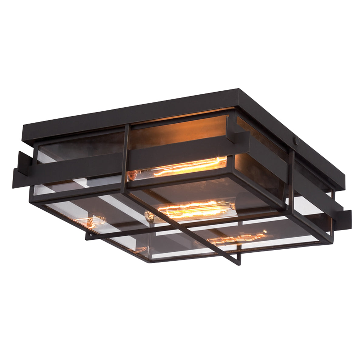Eurofase Lighting Muller 14" 2-Light Dimmable Incandescent Bronze Flus ...
