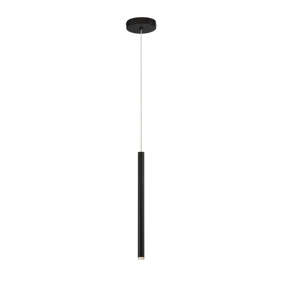 Eurofase Lighting Navada 16" LED Black Metal Tube Pendant Light – Lamps ...